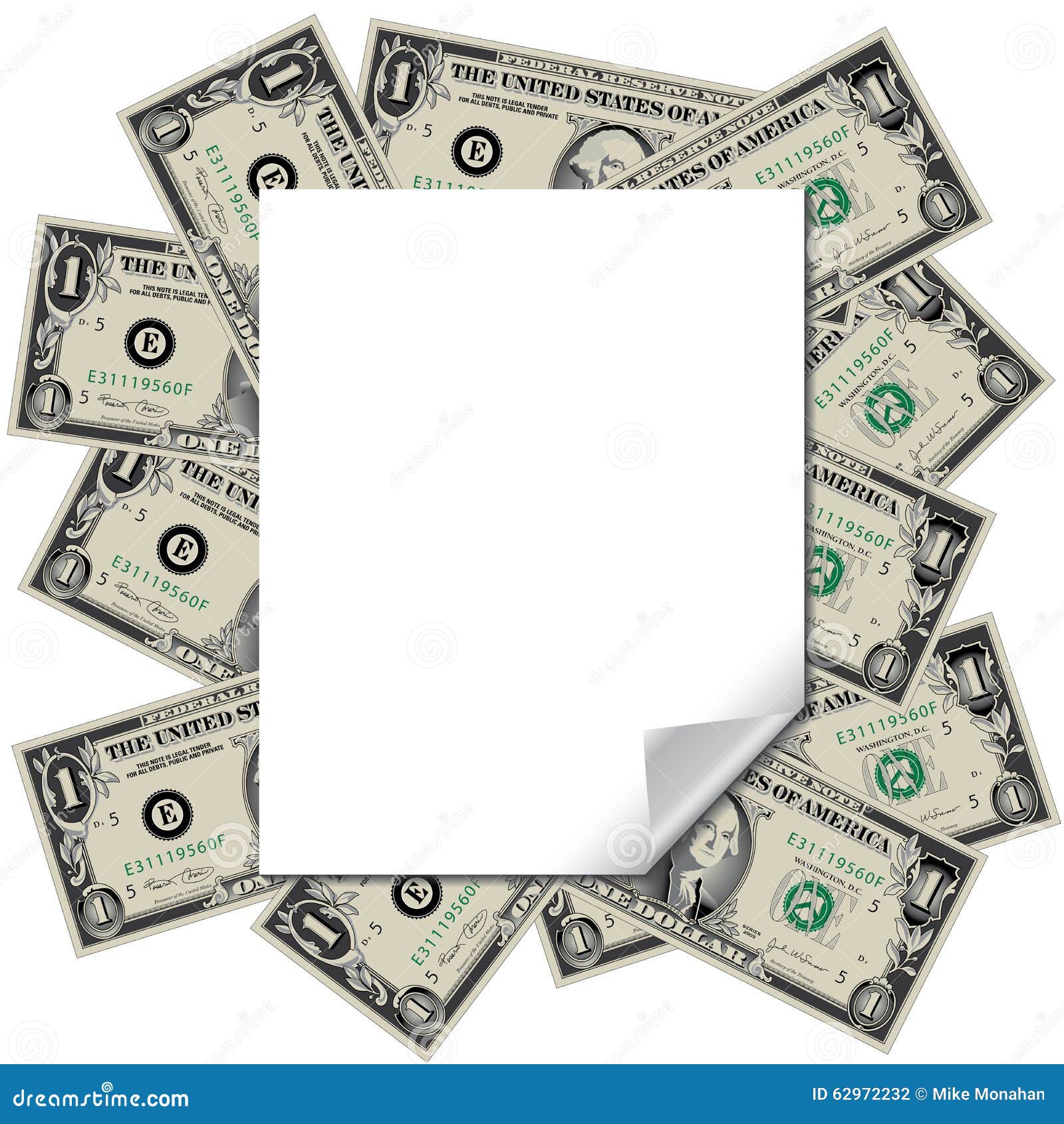 Money Frames this Blank Page Stock Vector - Illustration of dollar ...