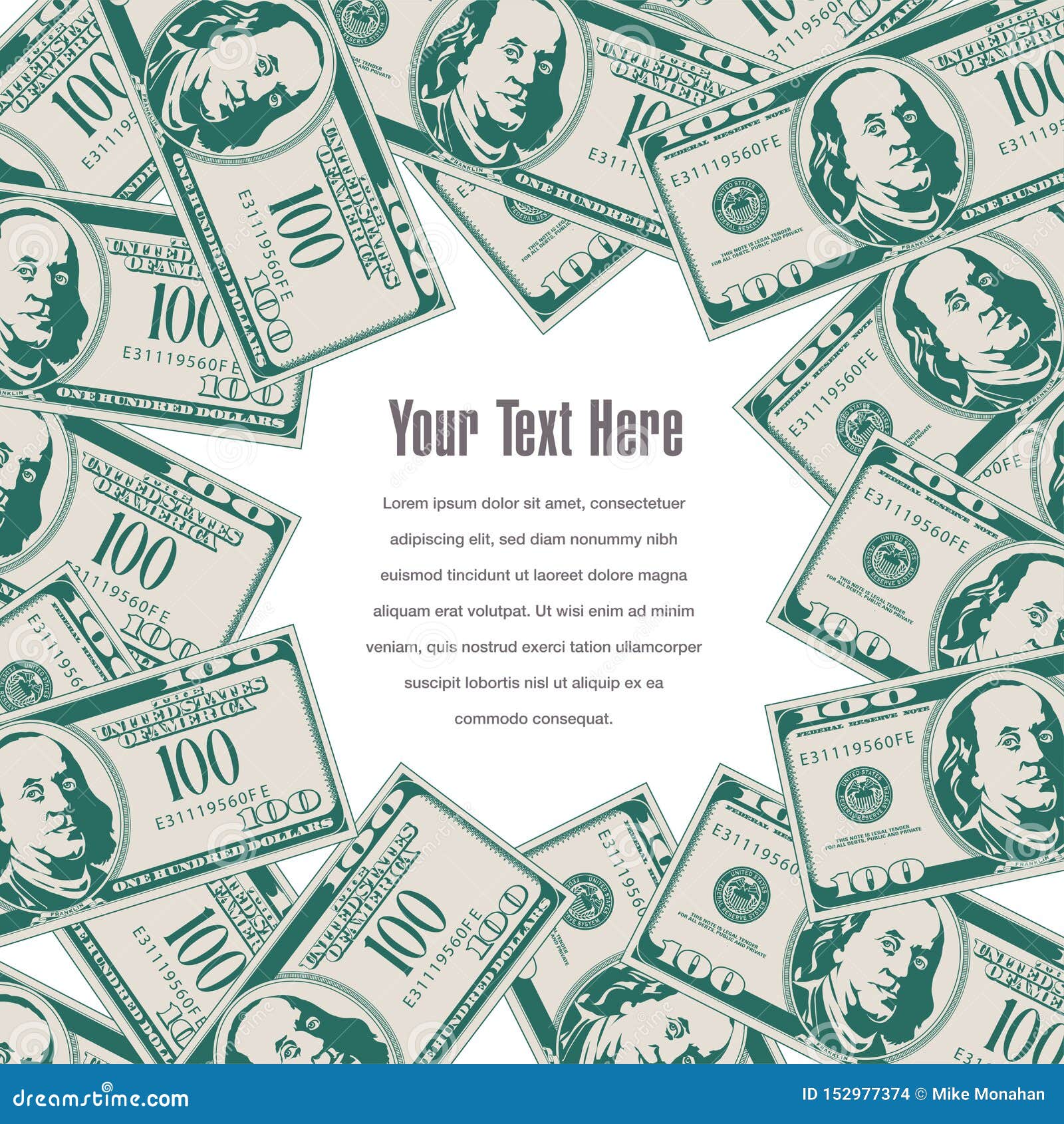 Money Frames this Space for Your Text. Stock Vector - Illustration of ...
