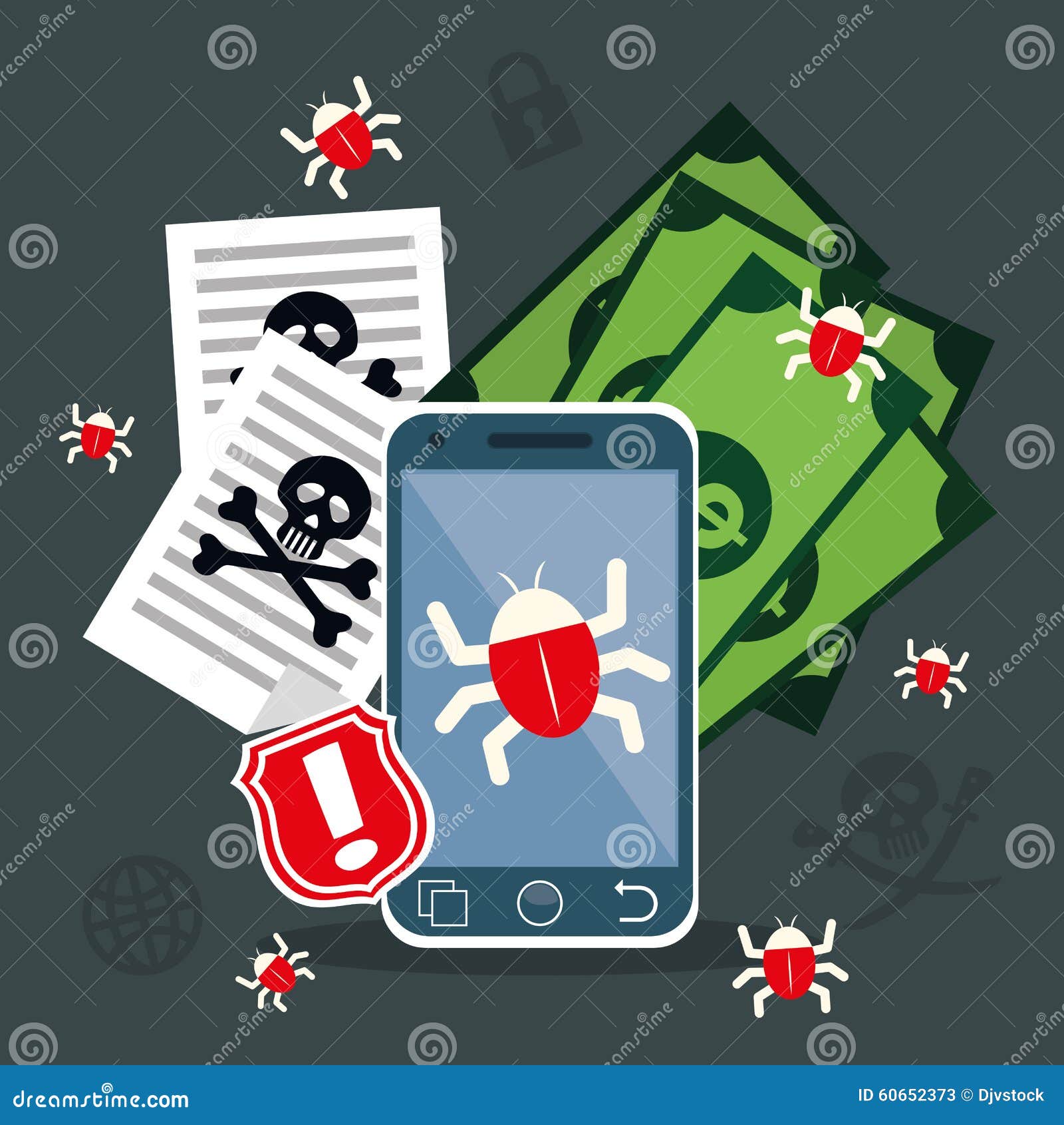 Money Fraud and Hacking Design Stock Vector - Illustration of finance ...