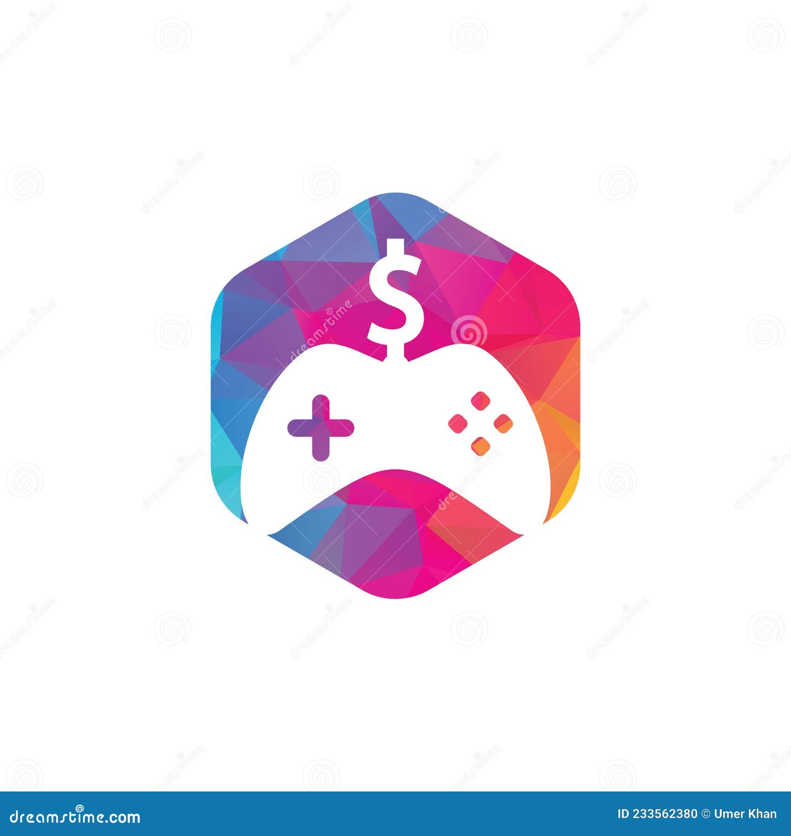 Money Game Logo. Joystick Money Game Online Stock Vector - Illustration ...