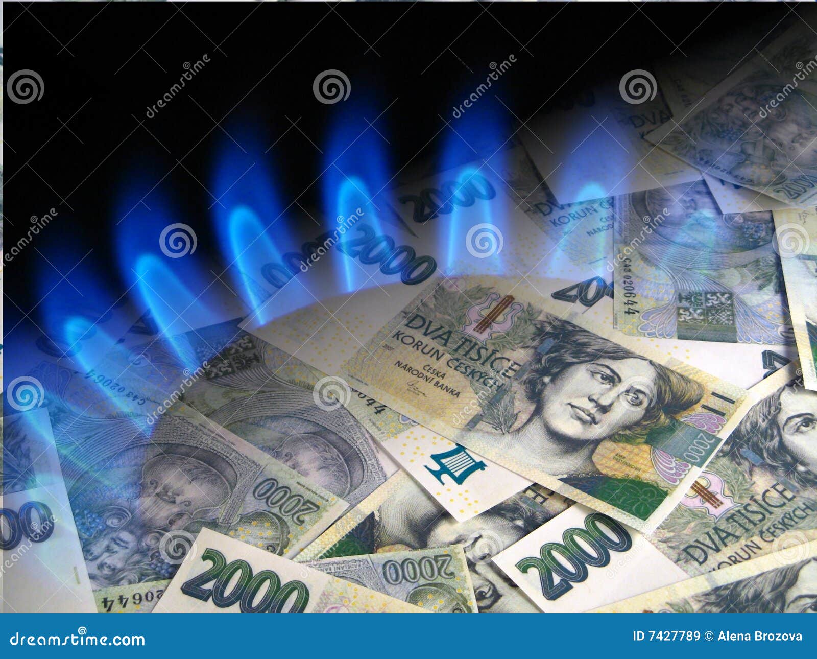 Money and gas burner stock image. Image of crown, appliance - 7427789