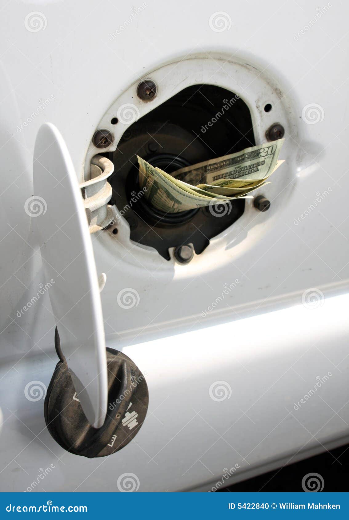 Money in Gas Tank stock photo. Image of price, tank, money - 5422840