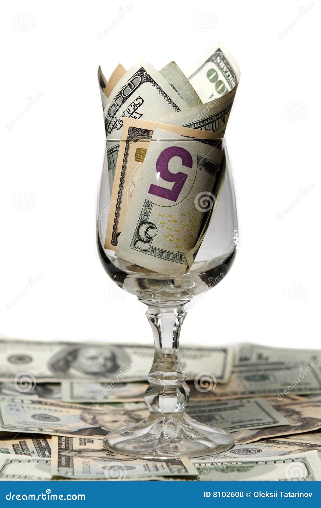 Money in a glass stock photo. Image of banknote, cache - 8102600