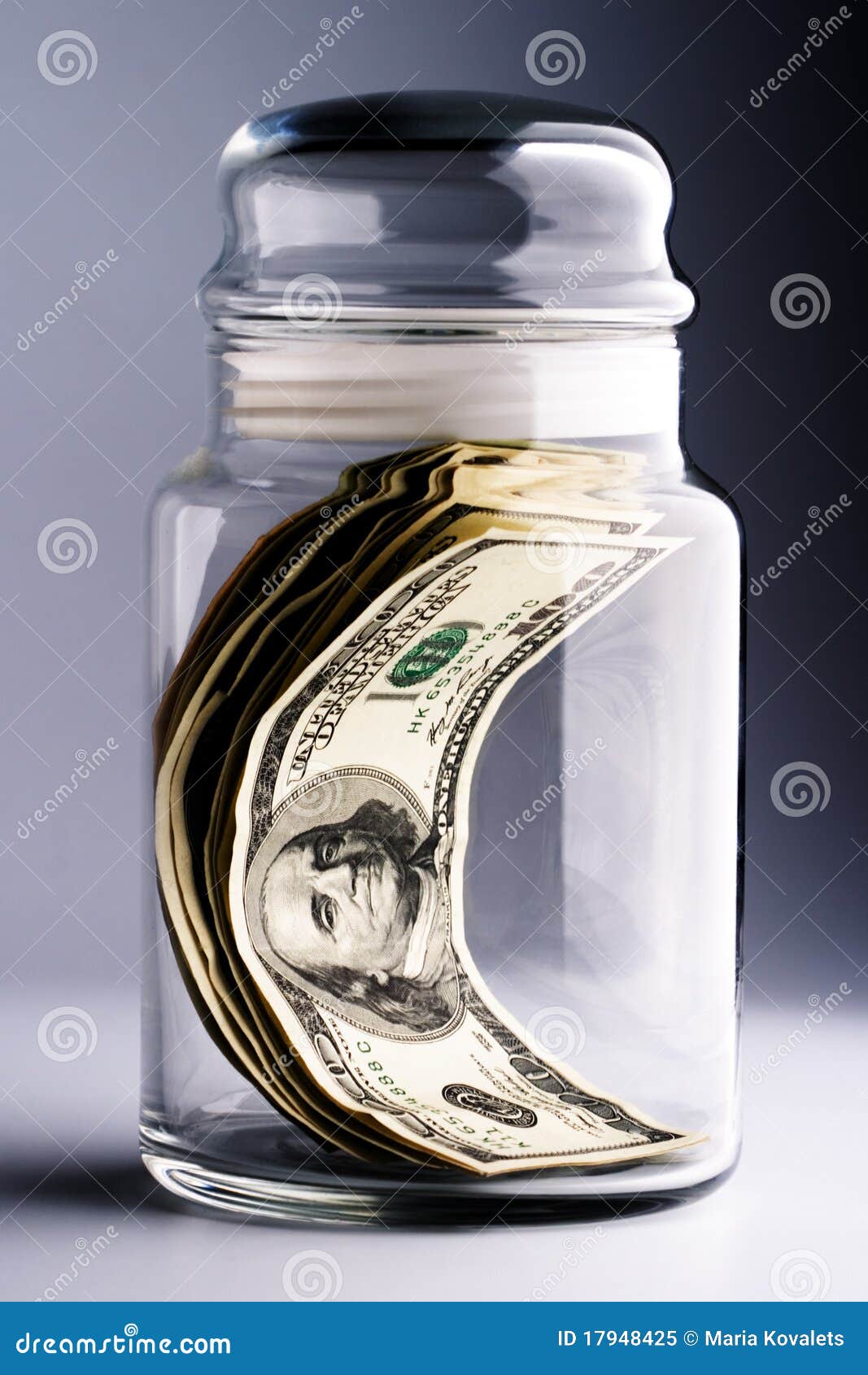 Money in glass jar stock image. Image of transparent - 17948425