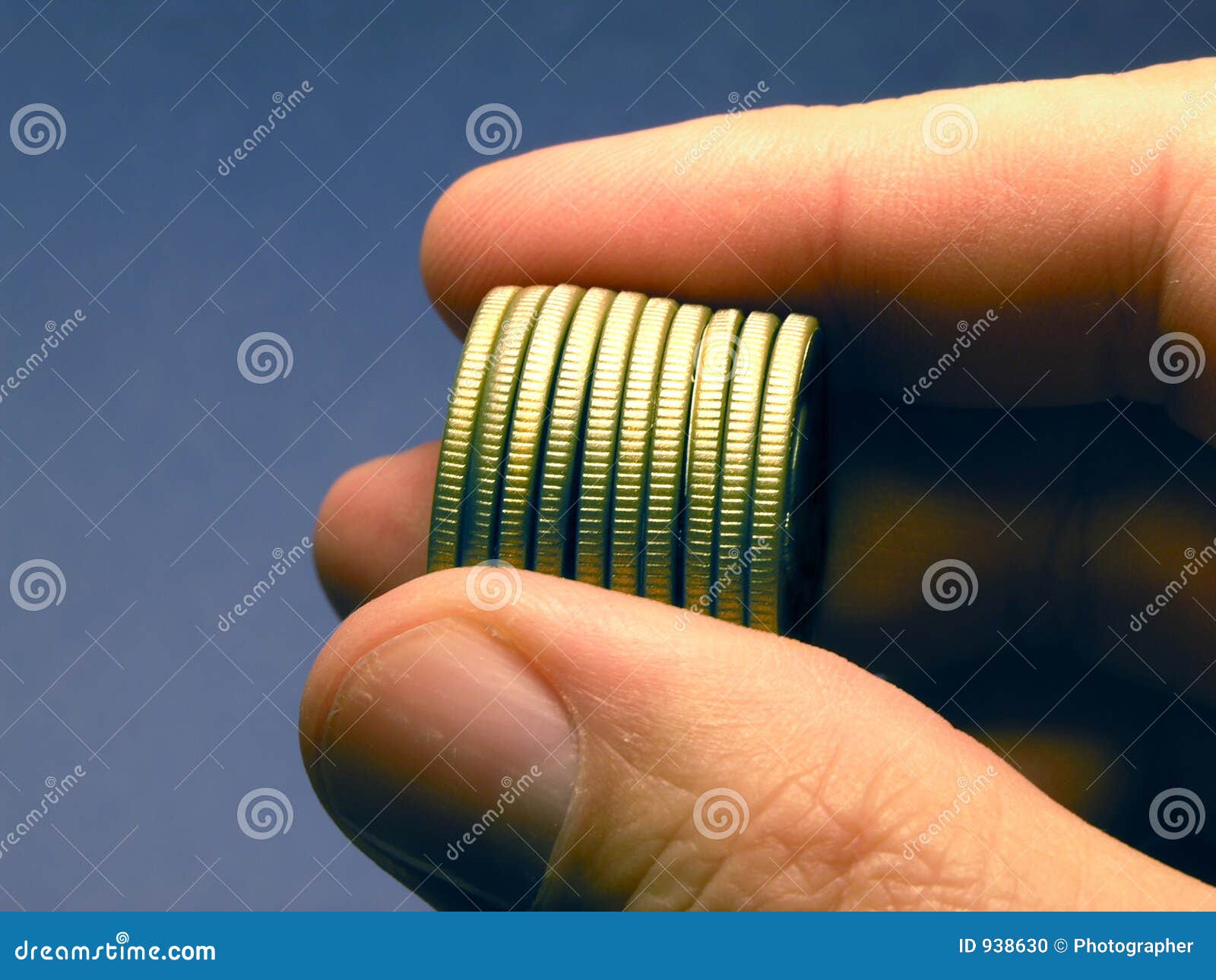 MONEY - Gold Coins Held in Hand Stock Photo - Image of sell, hand: 938630