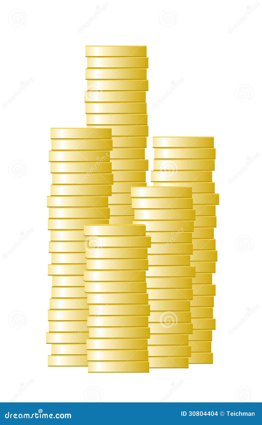 Money gold coins stock vector. Illustration of gold, isolated - 30804404