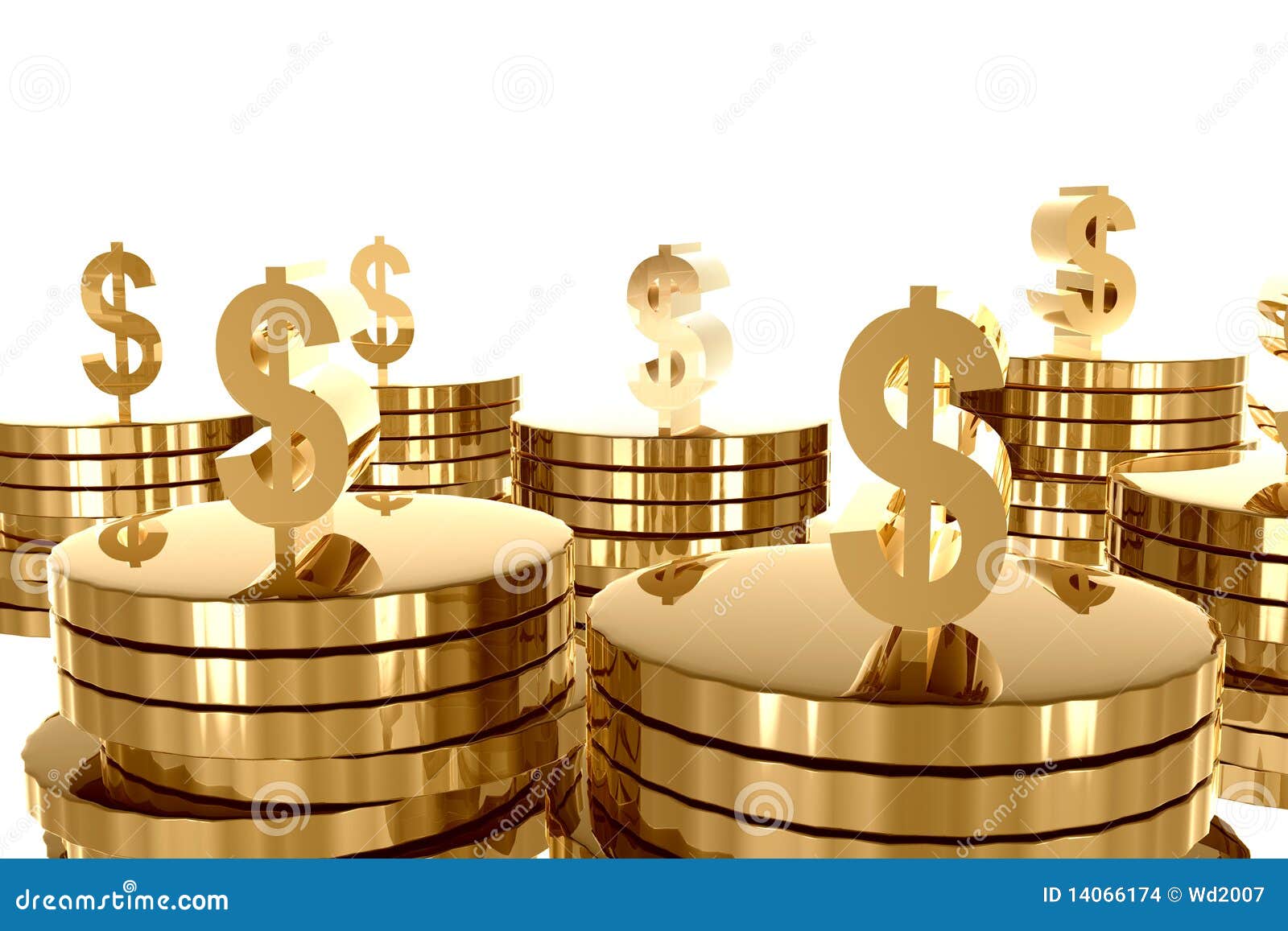 Money and gold wealth stock illustration. Illustration of symbol - 14066174