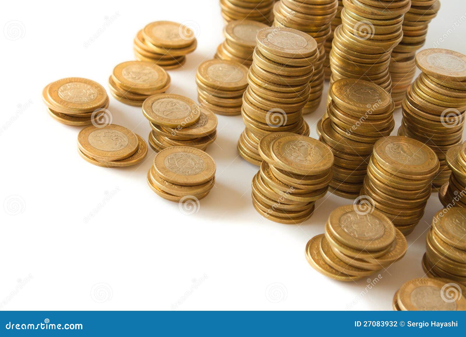Money golden coins stock photo. Image of pound, investment - 27083932