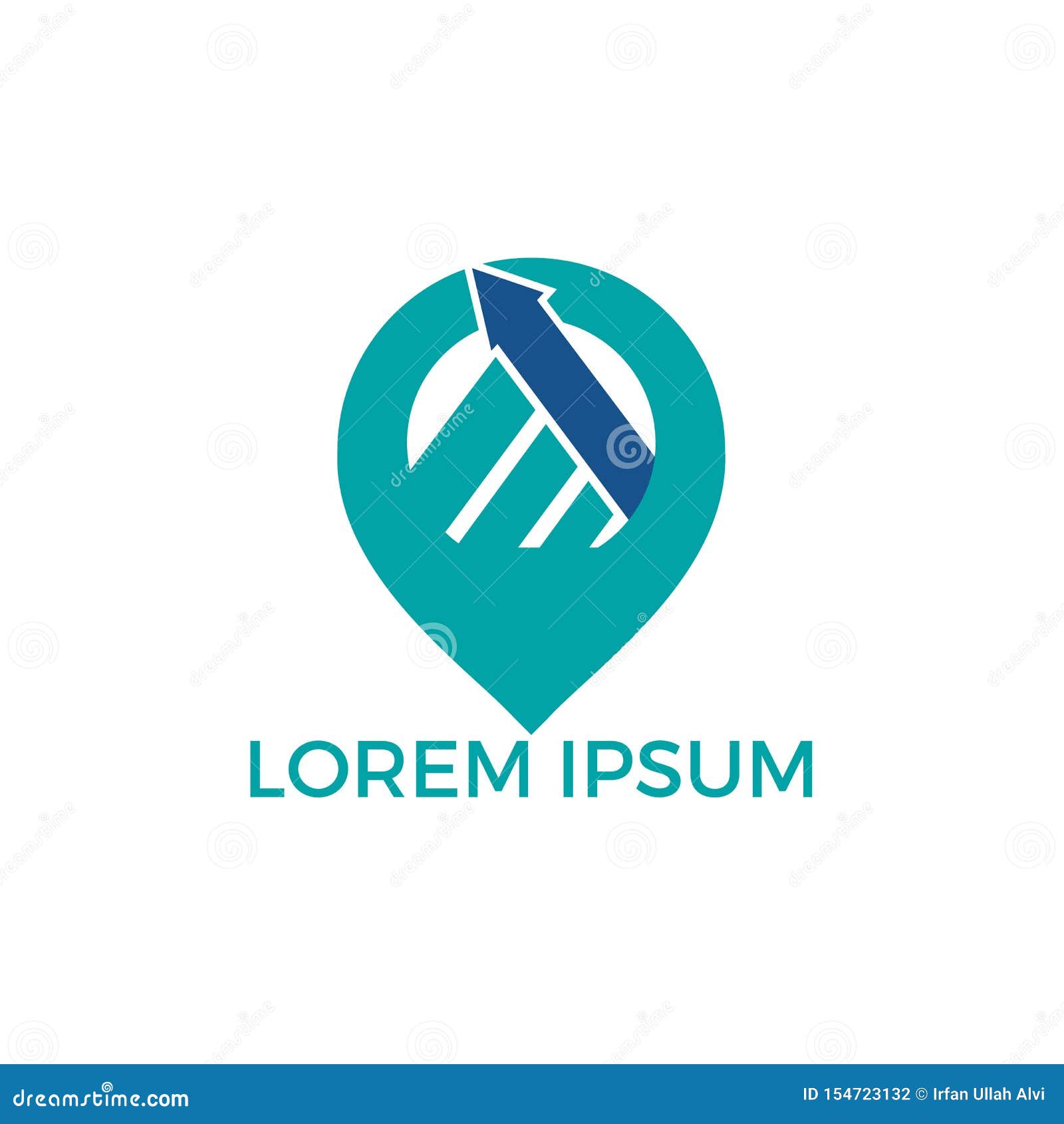 Vector Business and Map Pointer Logo Design. Stock Vector ...