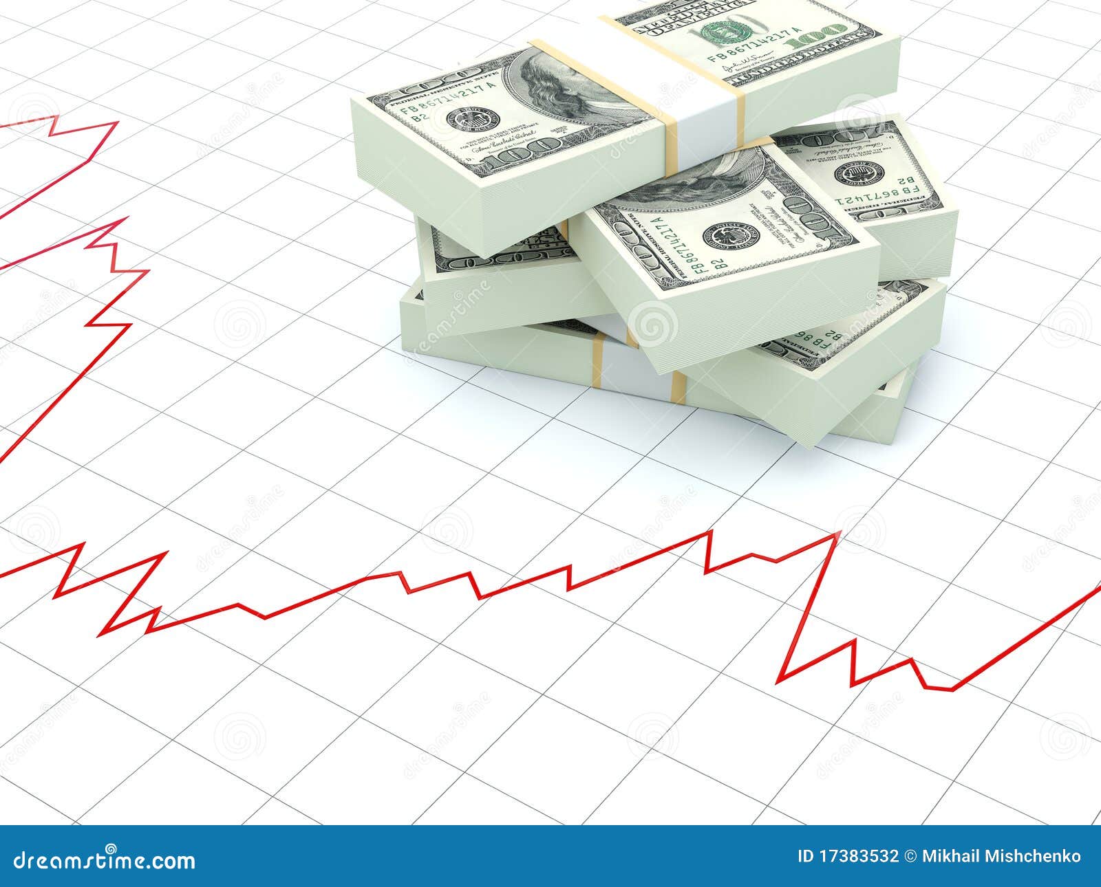 Money with graph stock illustration. Illustration of payment - 17383532