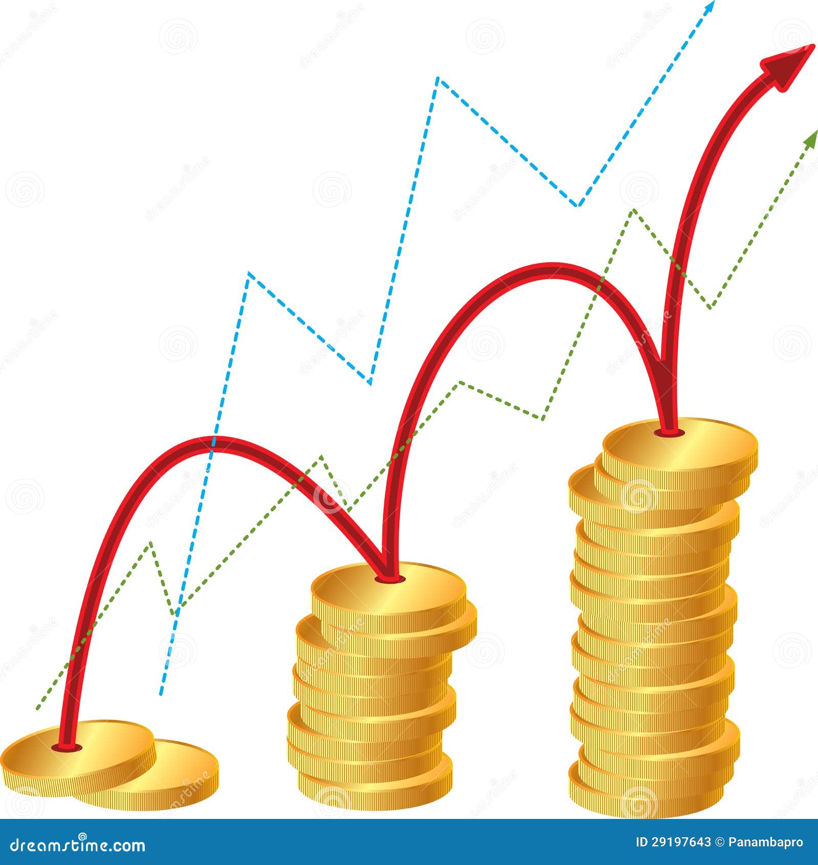 Money graph stock vector. Illustration of graph, progress - 29197643