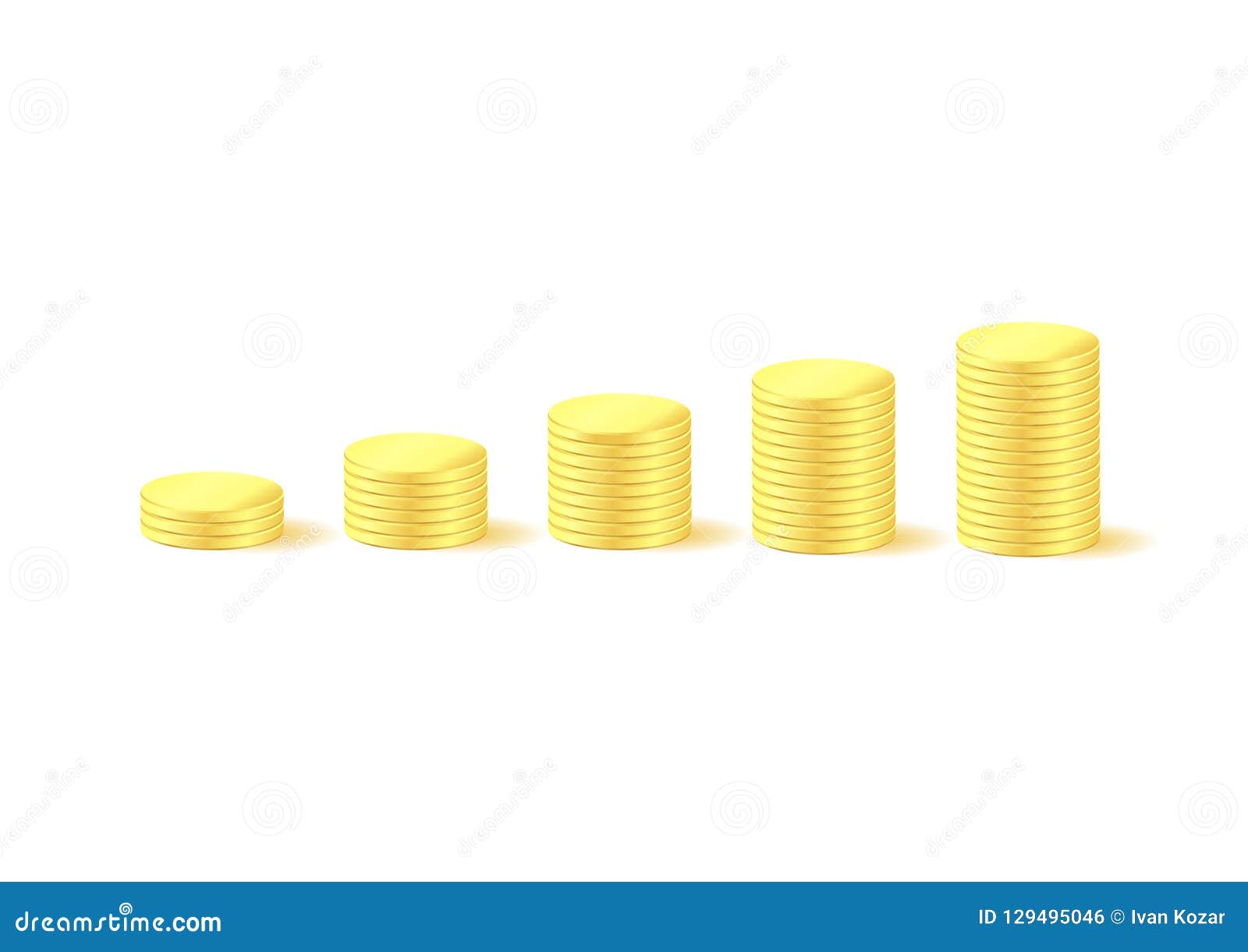 Money graph coins stock vector. Illustration of stack - 129495046