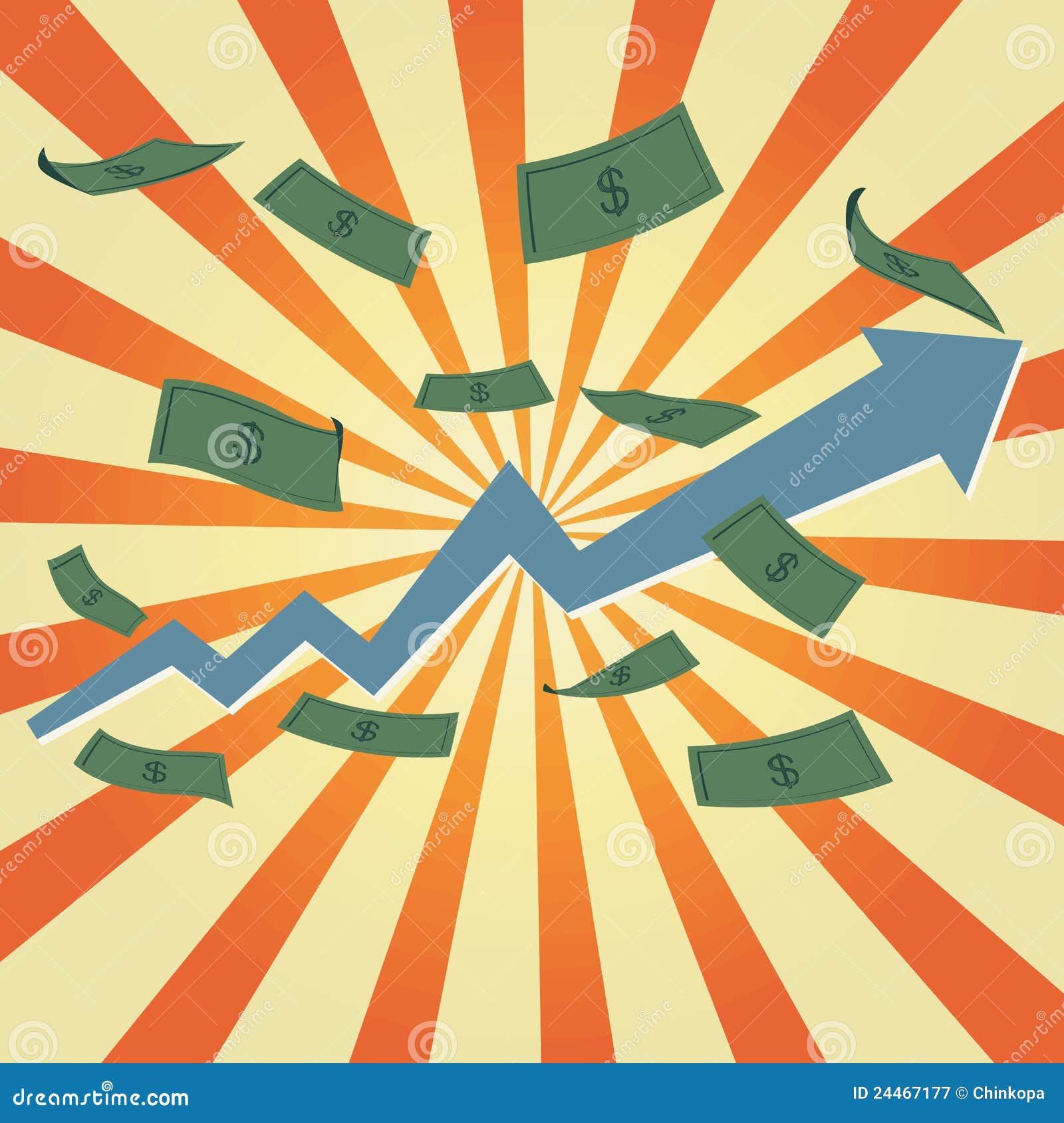 Money Graph Illustration stock vector. Illustration of corporate - 24467177