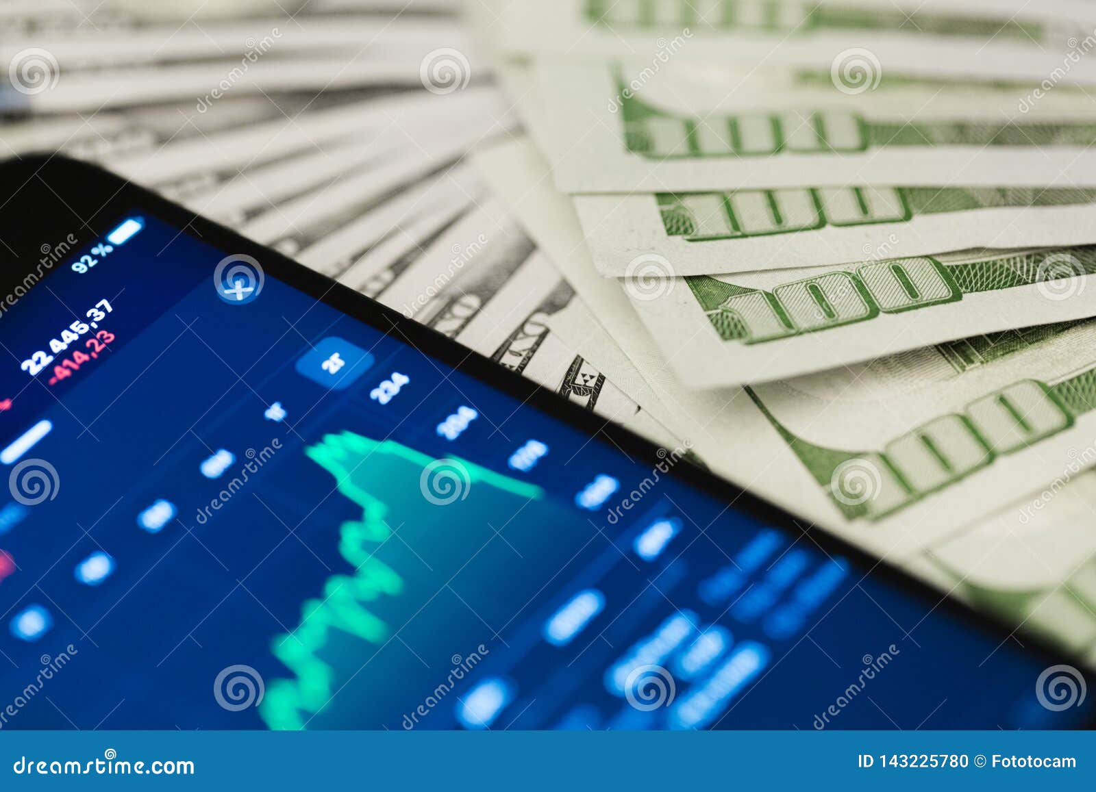 Money and graph - Image stock photo. Image of holding - 143225780