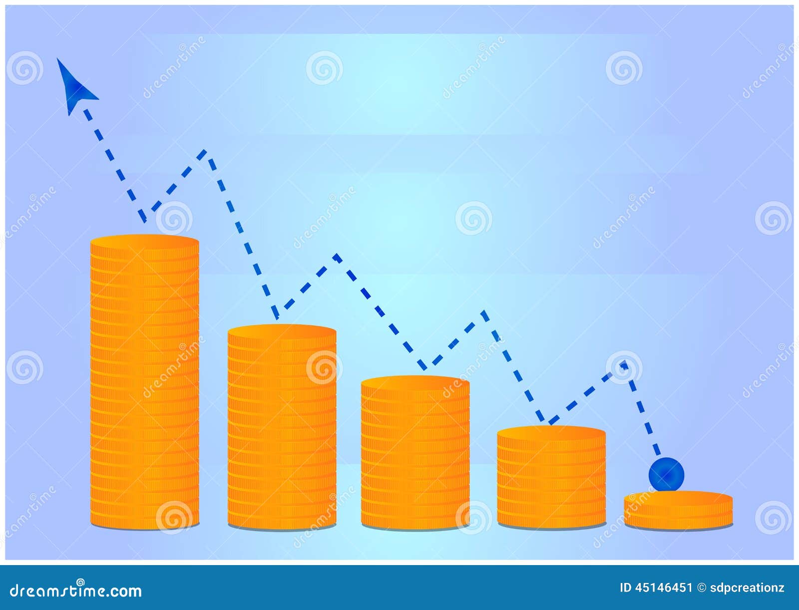 Money grow chart stock vector. Illustration of marketing - 45146451