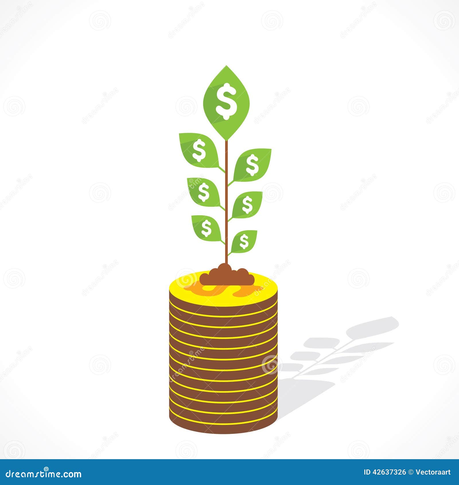 Money grow concept vector stock vector. Illustration of euro - 42637326