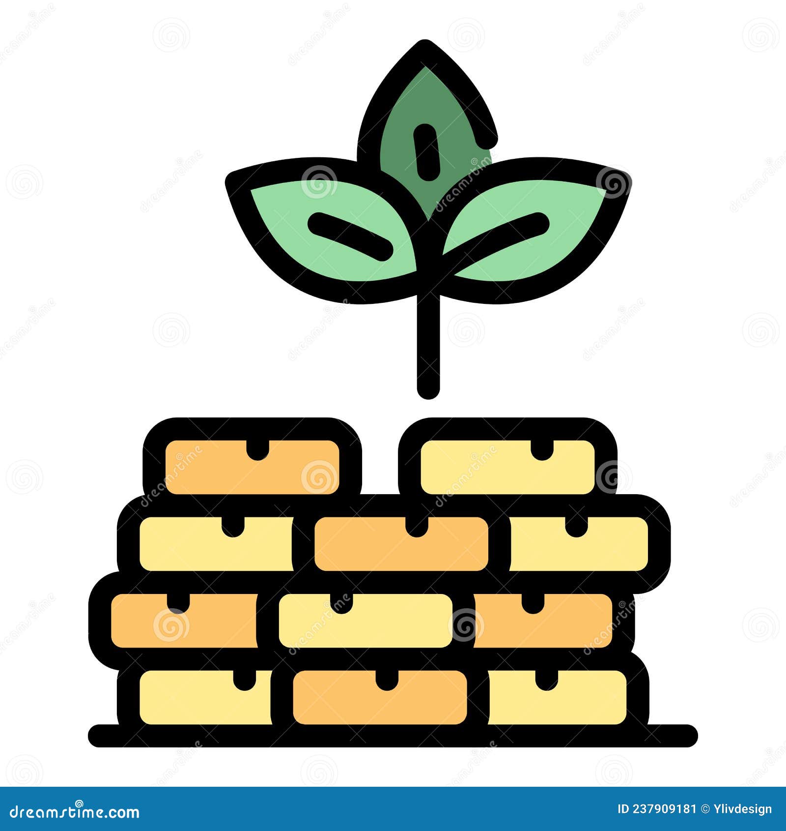 Money Grow Icon Color Outline Vector Stock Vector - Illustration of ...