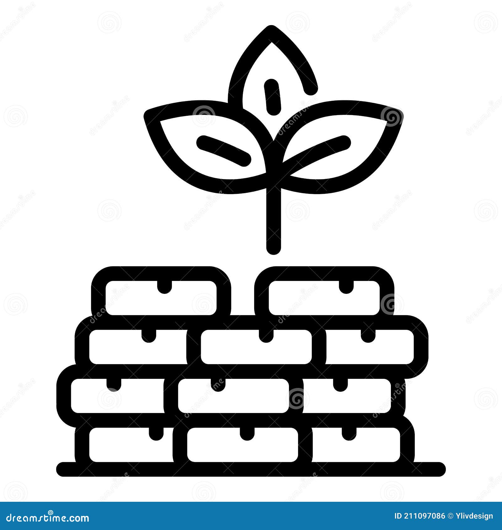 Money Grow Icon, Outline Style Stock Vector - Illustration of finance ...