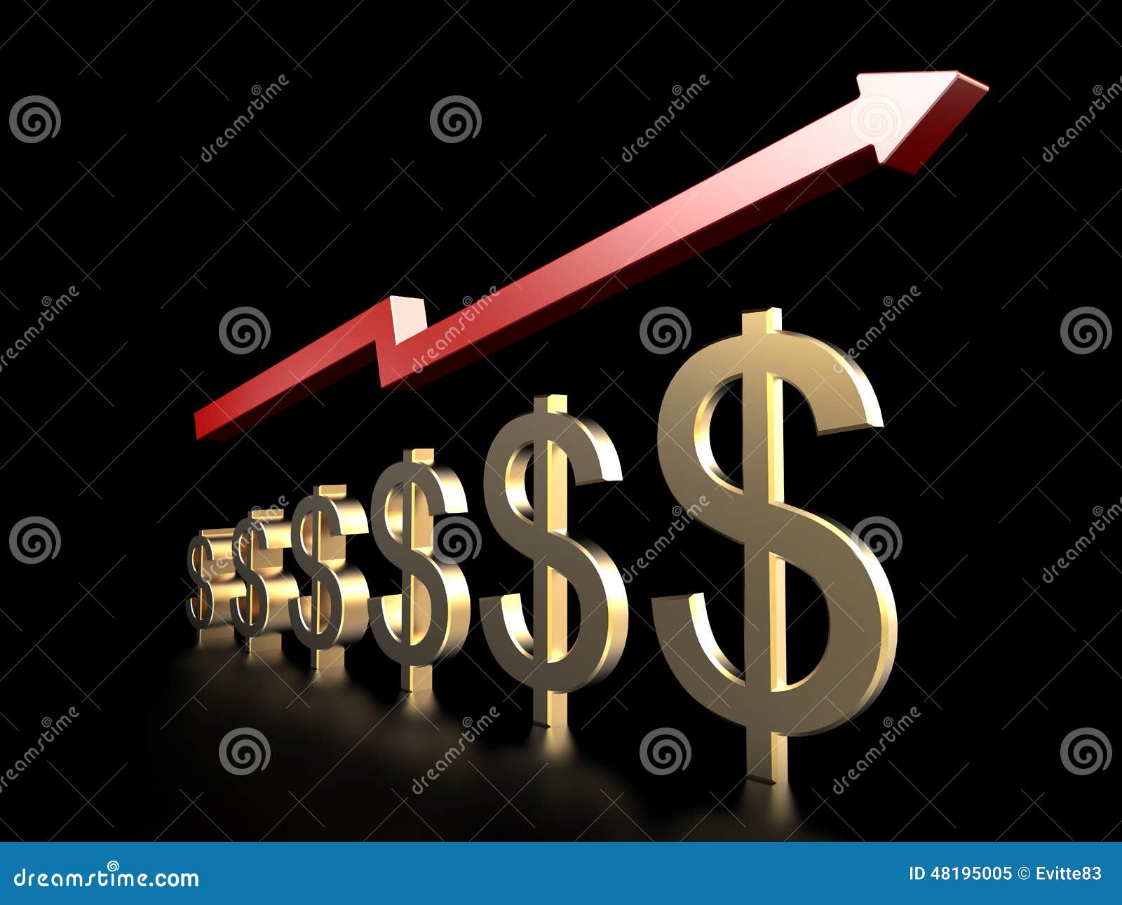 Money growing arrow stock illustration. Illustration of currency - 48195005