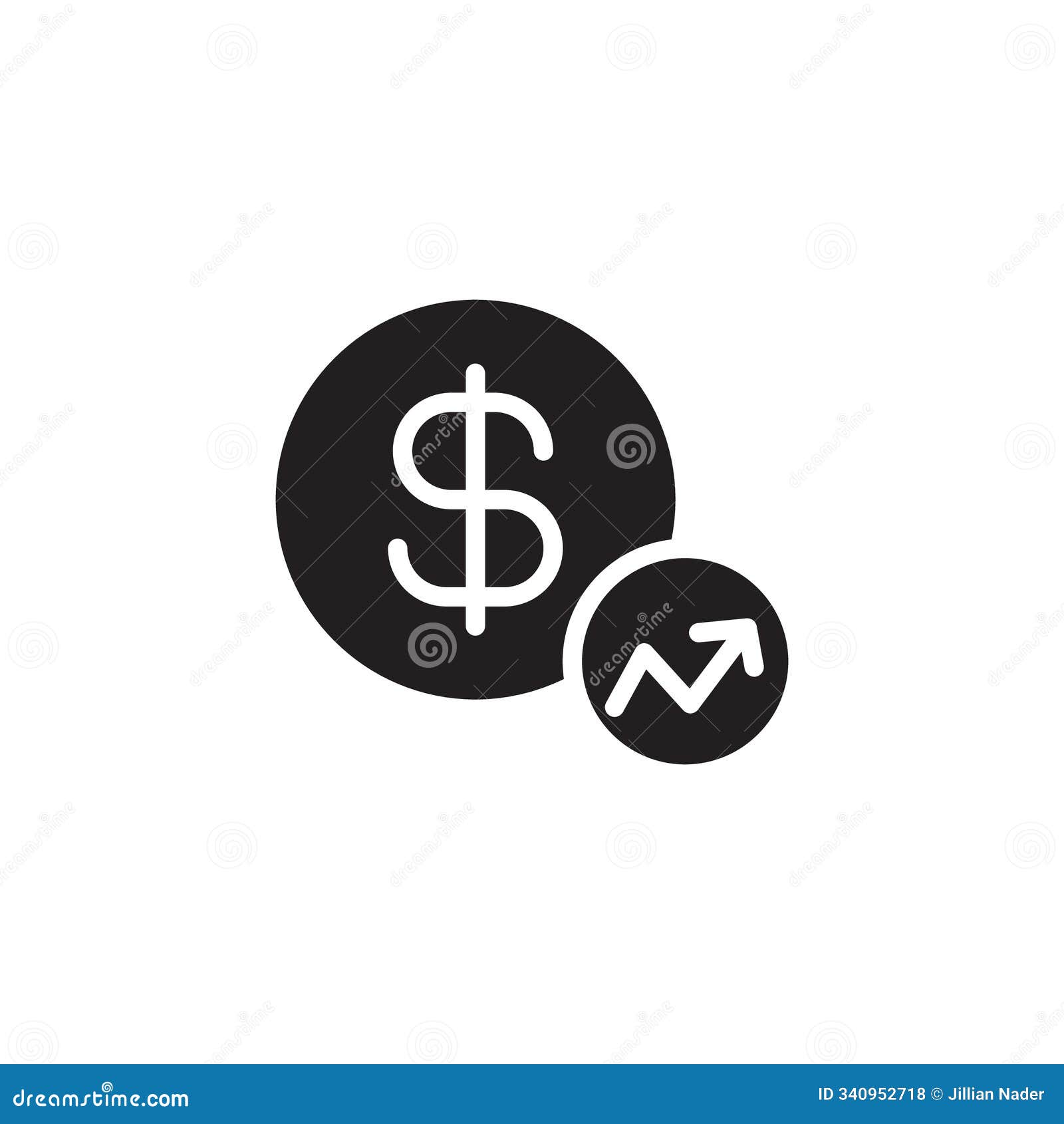 Money Growing Icon Web Design in Vector Stock Vector - Illustration of ...