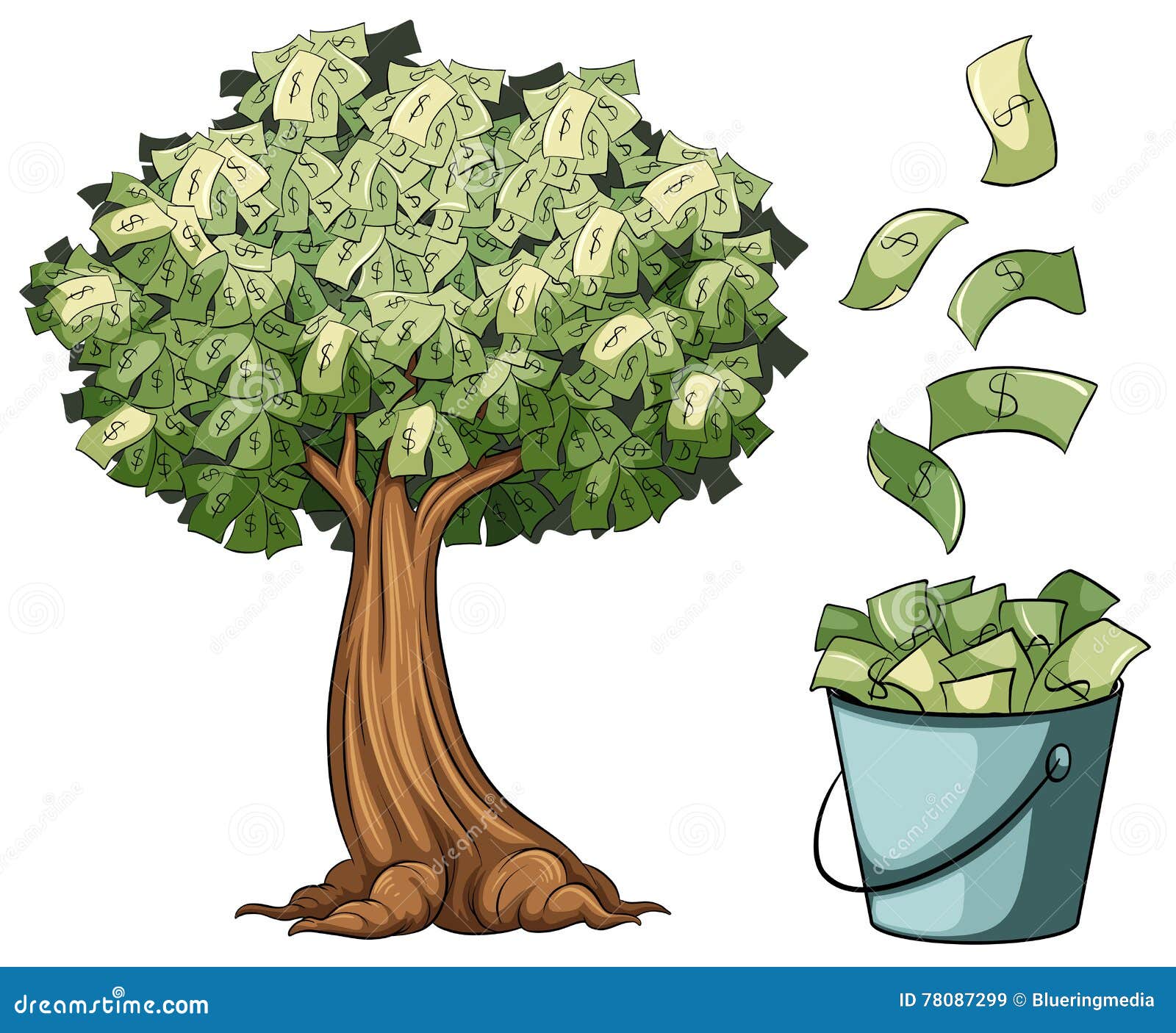 Money grows on tree stock vector. Illustration of treassure - 78087299 Money grows on tree stock vector. Illustration of treassure - 78087299