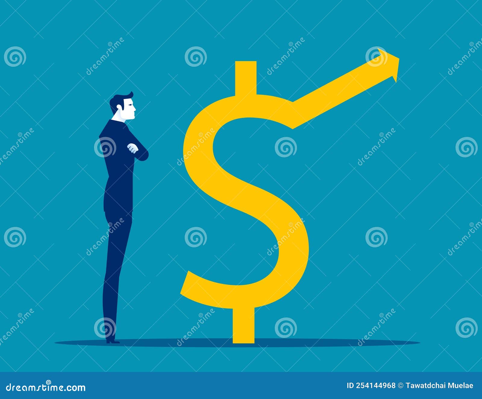 Money Growth Earnings Financial Boost Chart. Business Vector ...