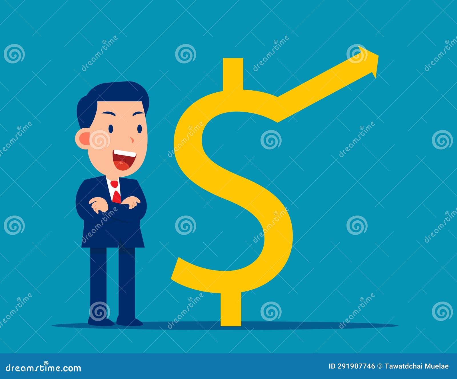 Money Growth Earnings Financial Boost Chart. Business Vector ...