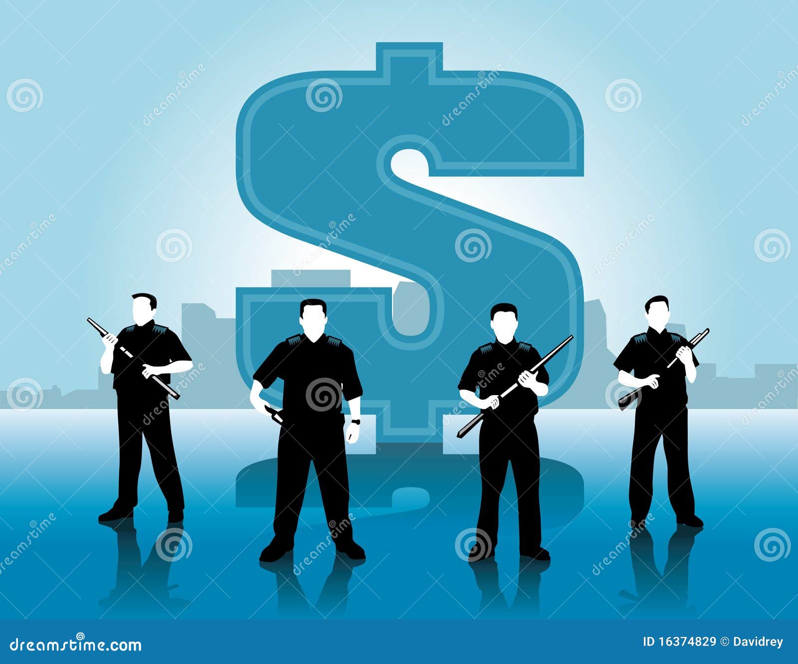 Money guards stock vector. Illustration of leadership - 16374829