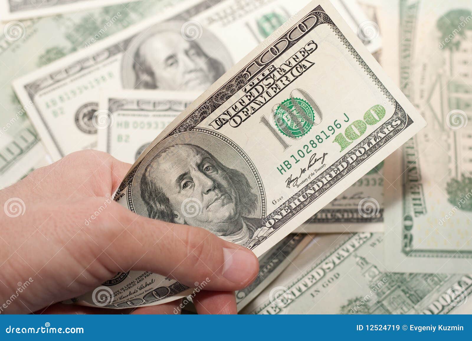 Money on hand stock image. Image of change, banking, cent - 12524719