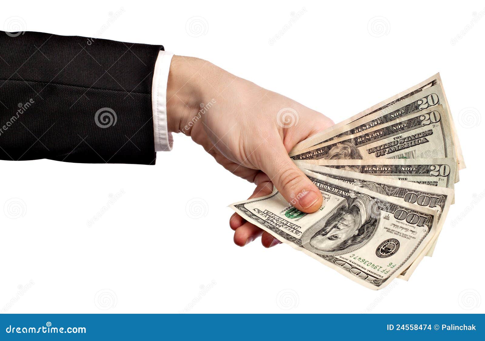 Money in a hand stock photo. Image of commerce, american - 24558474
