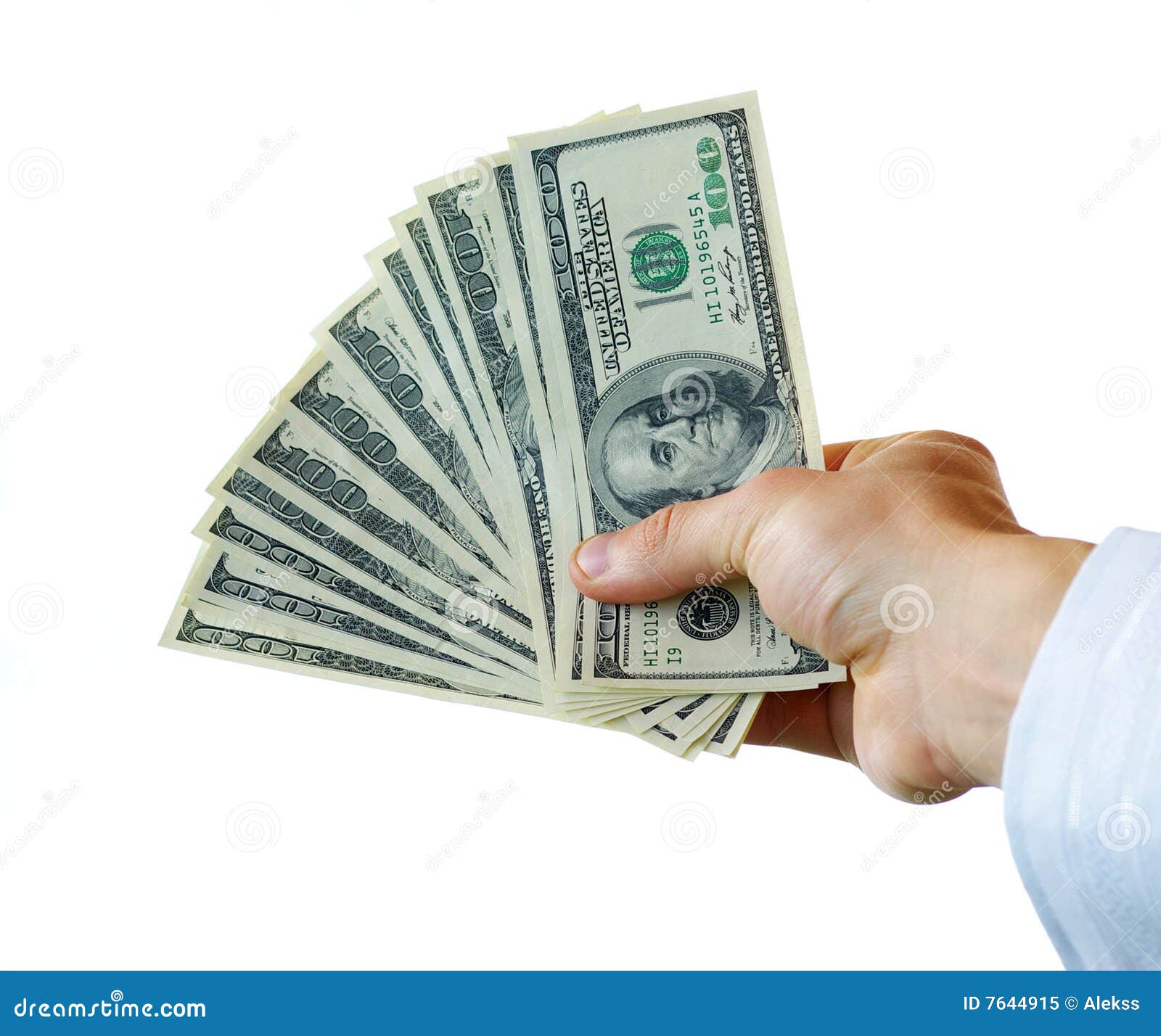Money in hand stock image. Image of hold, finance, businessman - 7644915