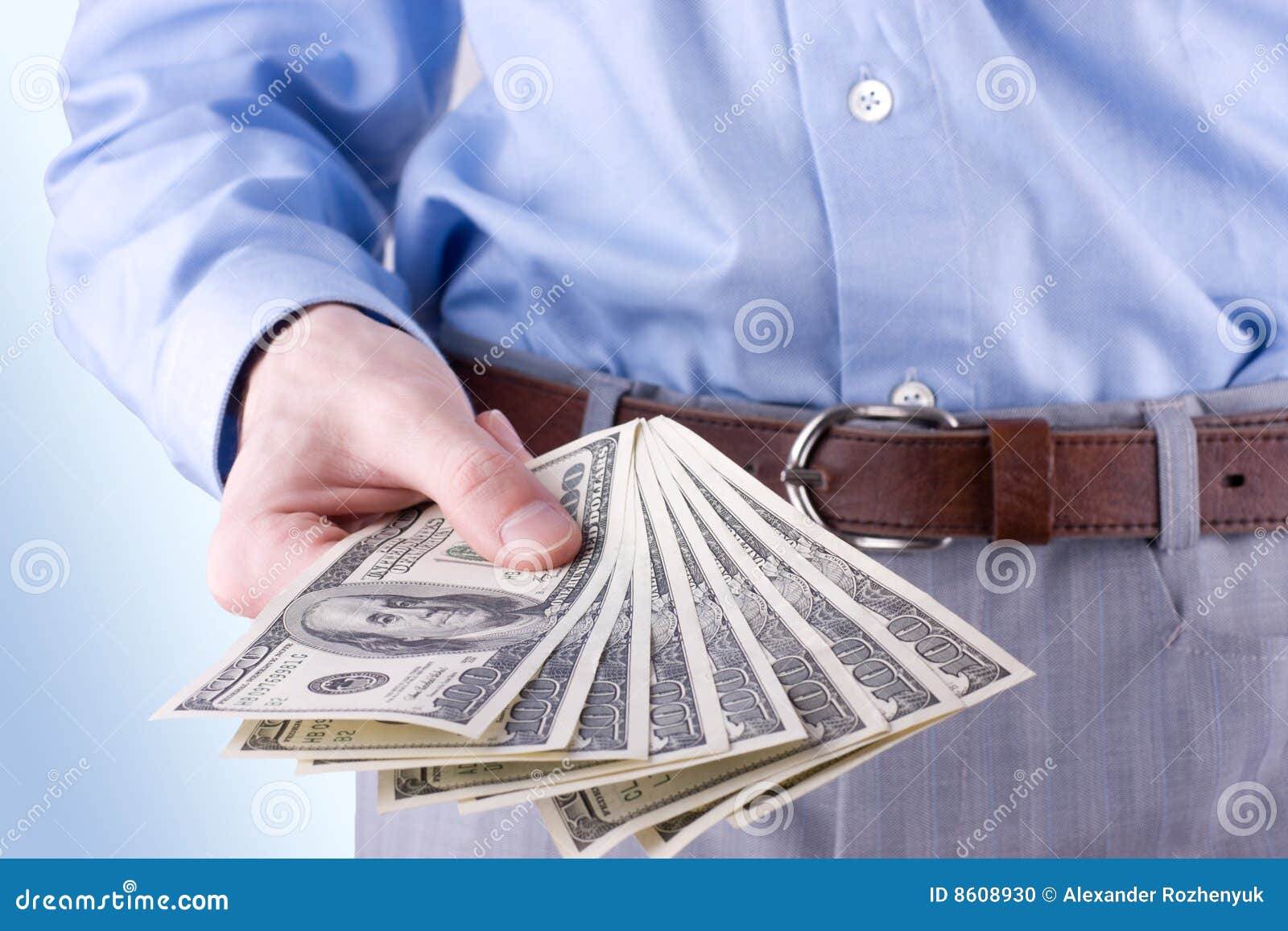 Money in the Hand of the Businessman Stock Photo - Image of finance ...