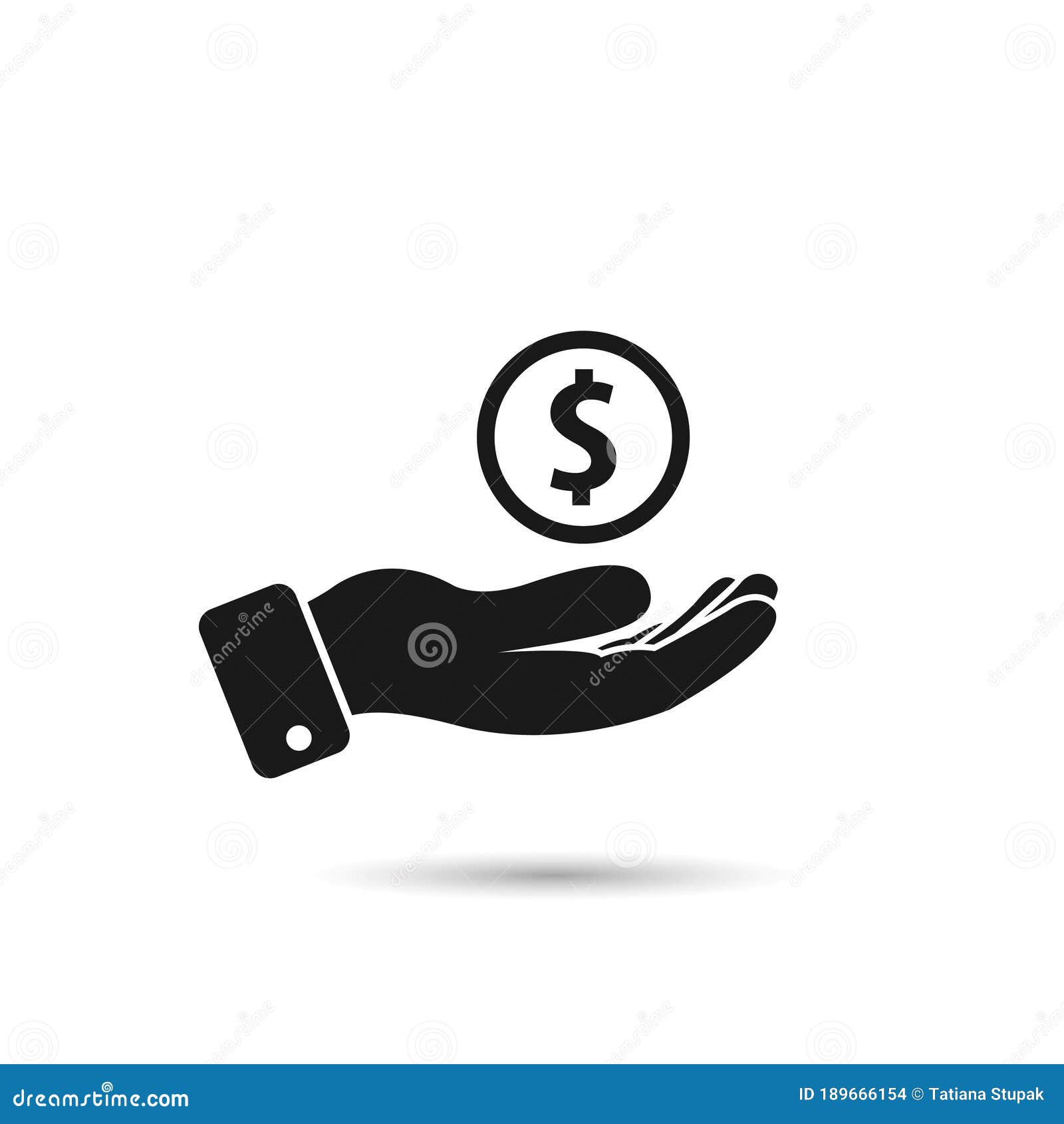 Money in Hand Icon. Vector Isolated Simple Illustration Stock Vector ...