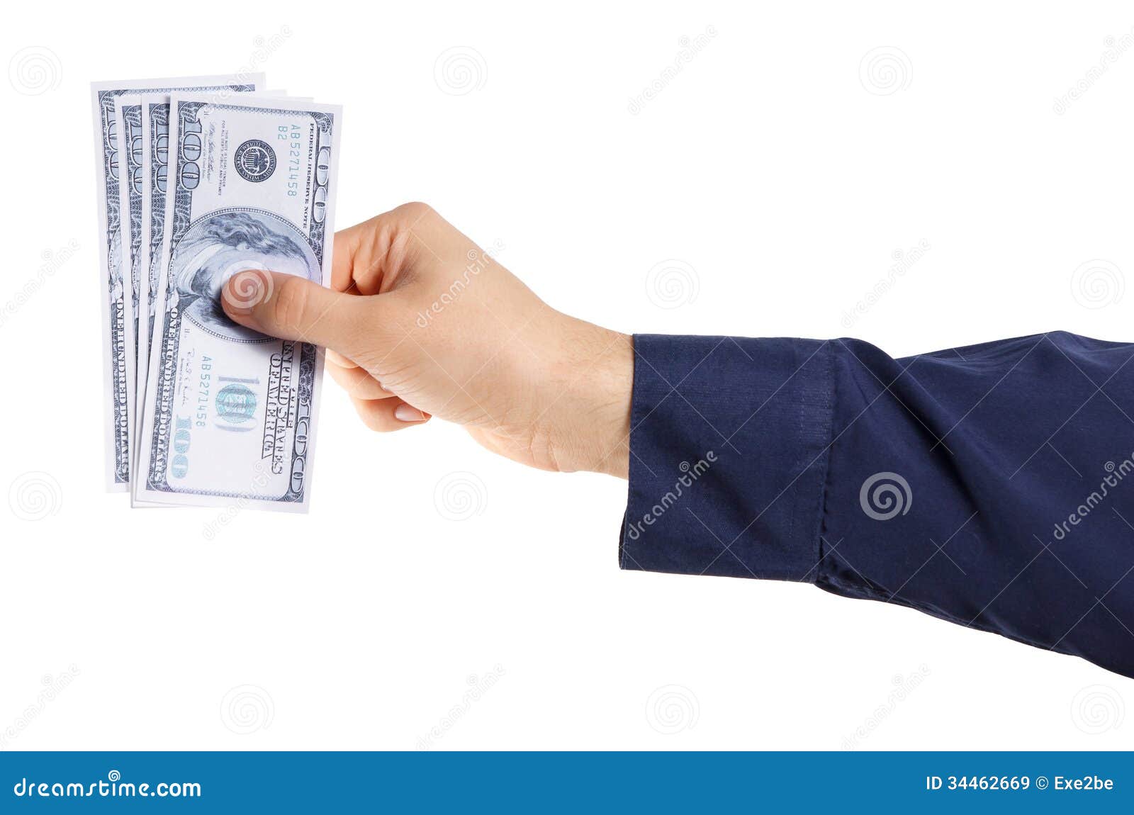 Money in hand stock image. Image of businessman, stack - 34462669