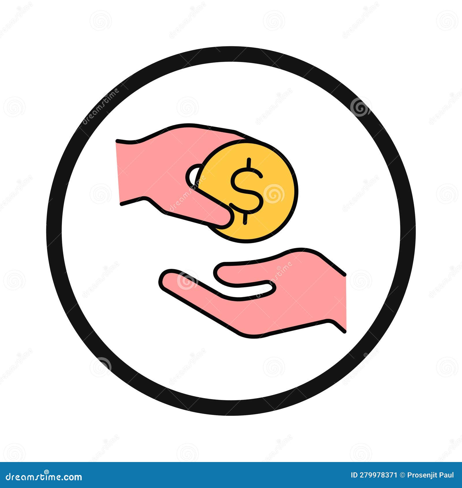 Money, Hand, Hand Over, Money Hand Over Icon Stock Vector ...