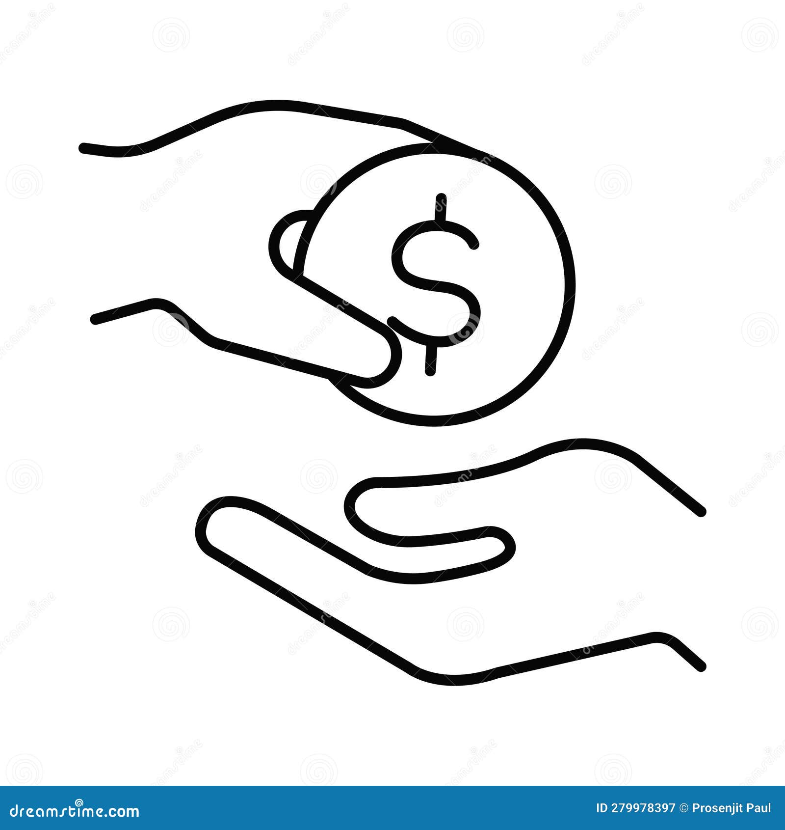 Money, Hand, Hand Over, Money Hand Over Icon Stock Vector ...