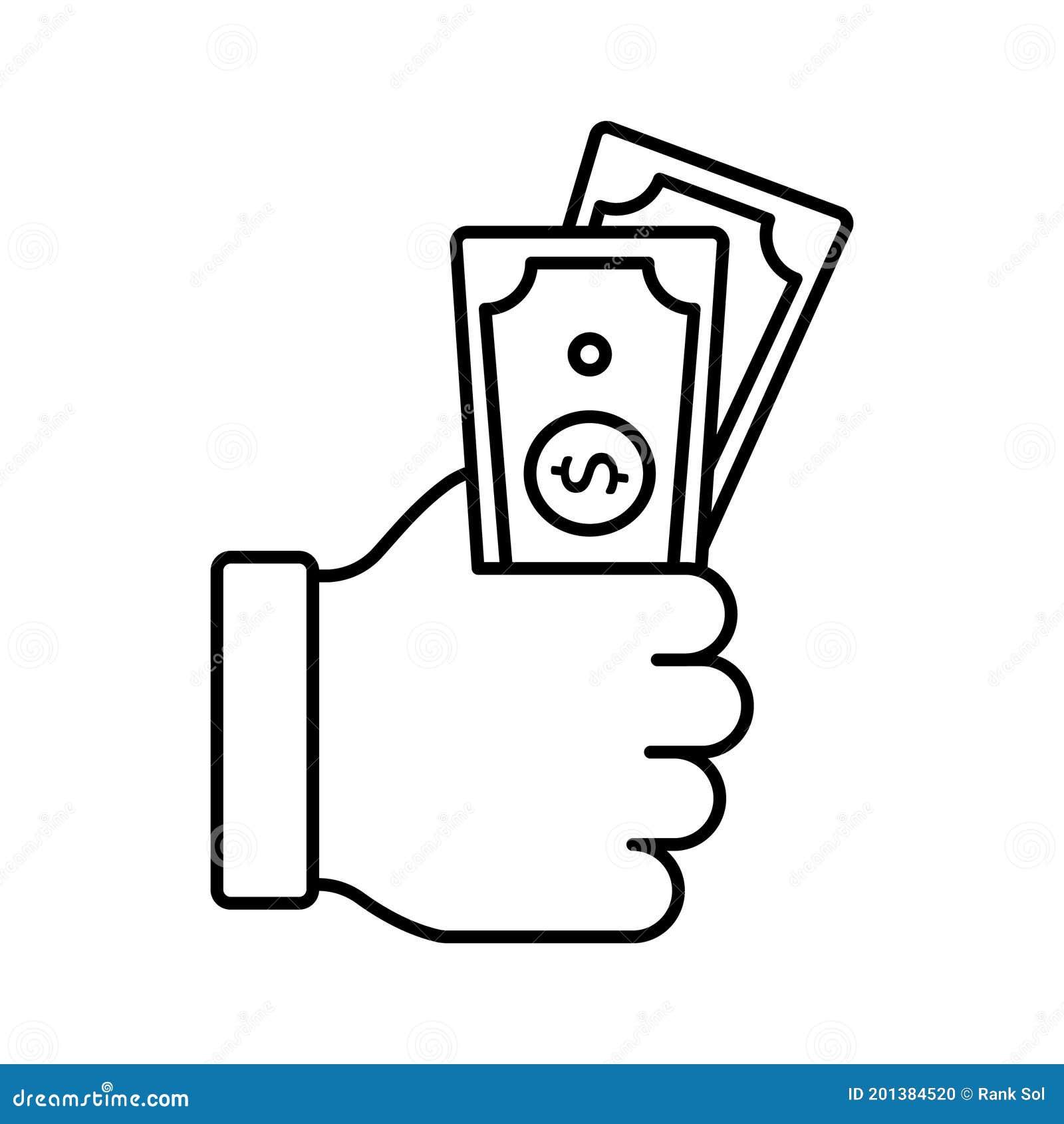 Money Hand Vector Icon Which Can Easily Modify or Edit Stock Vector ...