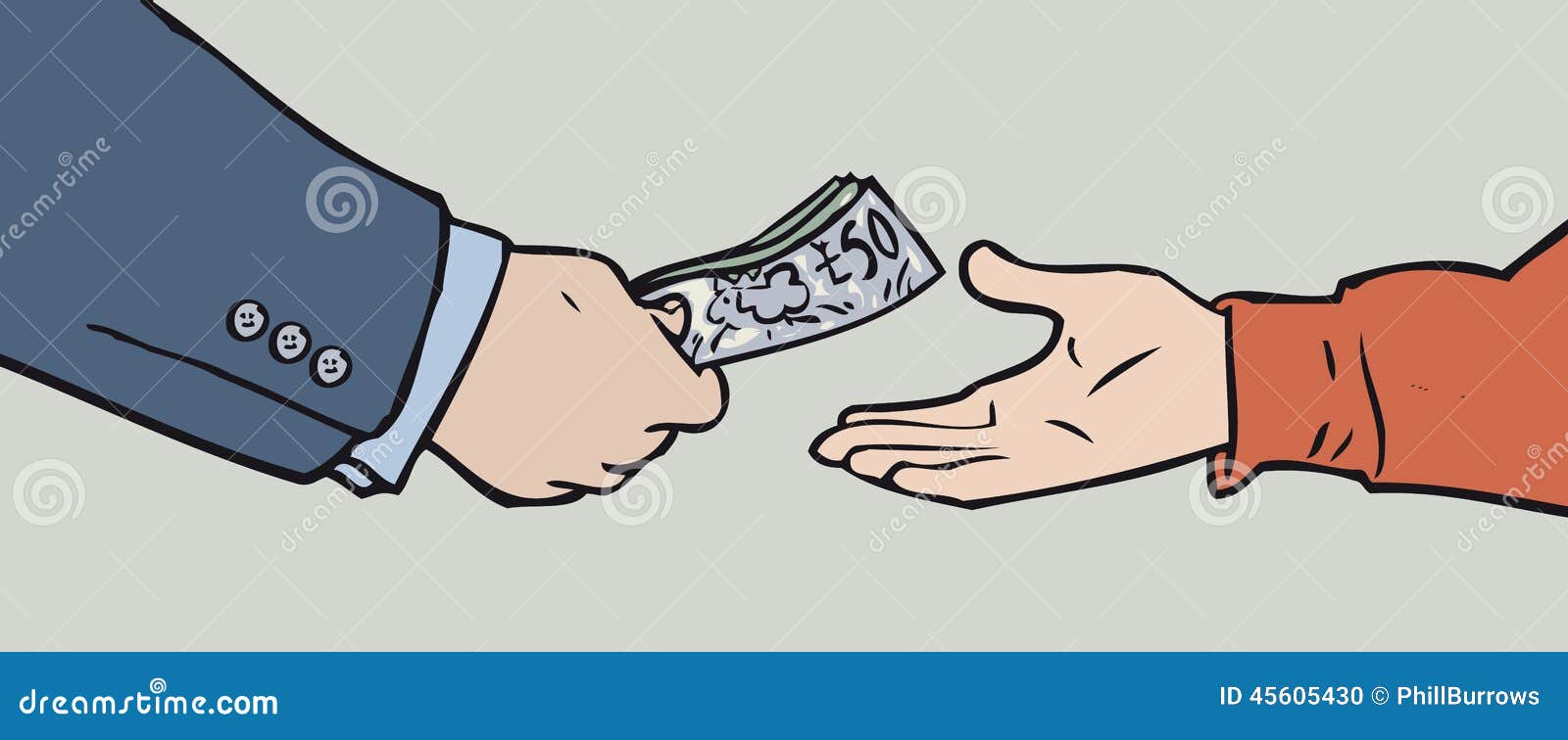 Money Handover Vector Illustration | CartoonDealer.com #45605430