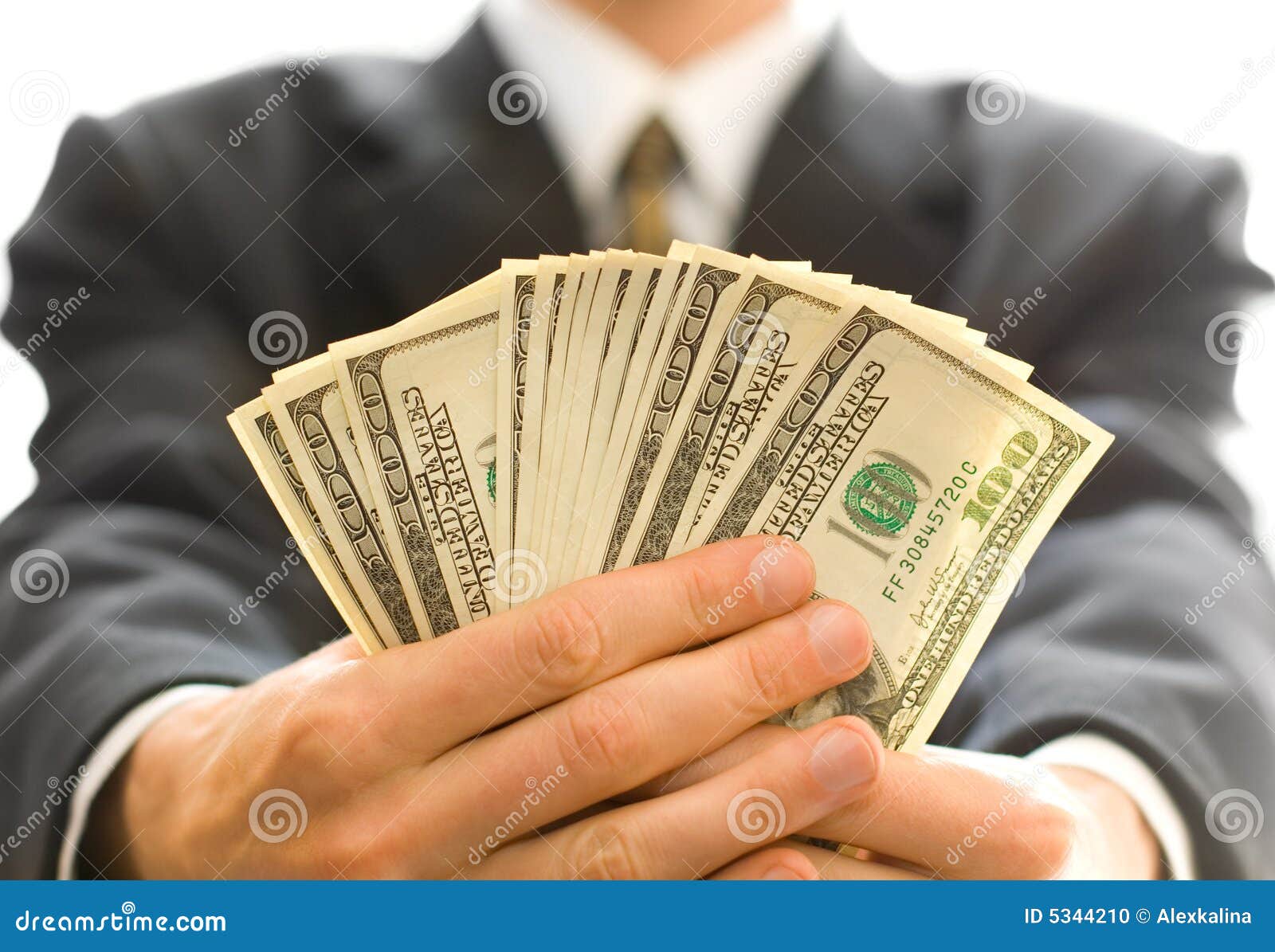 Money in hands stock photo. Image of sales, sheaf, human - 5344210