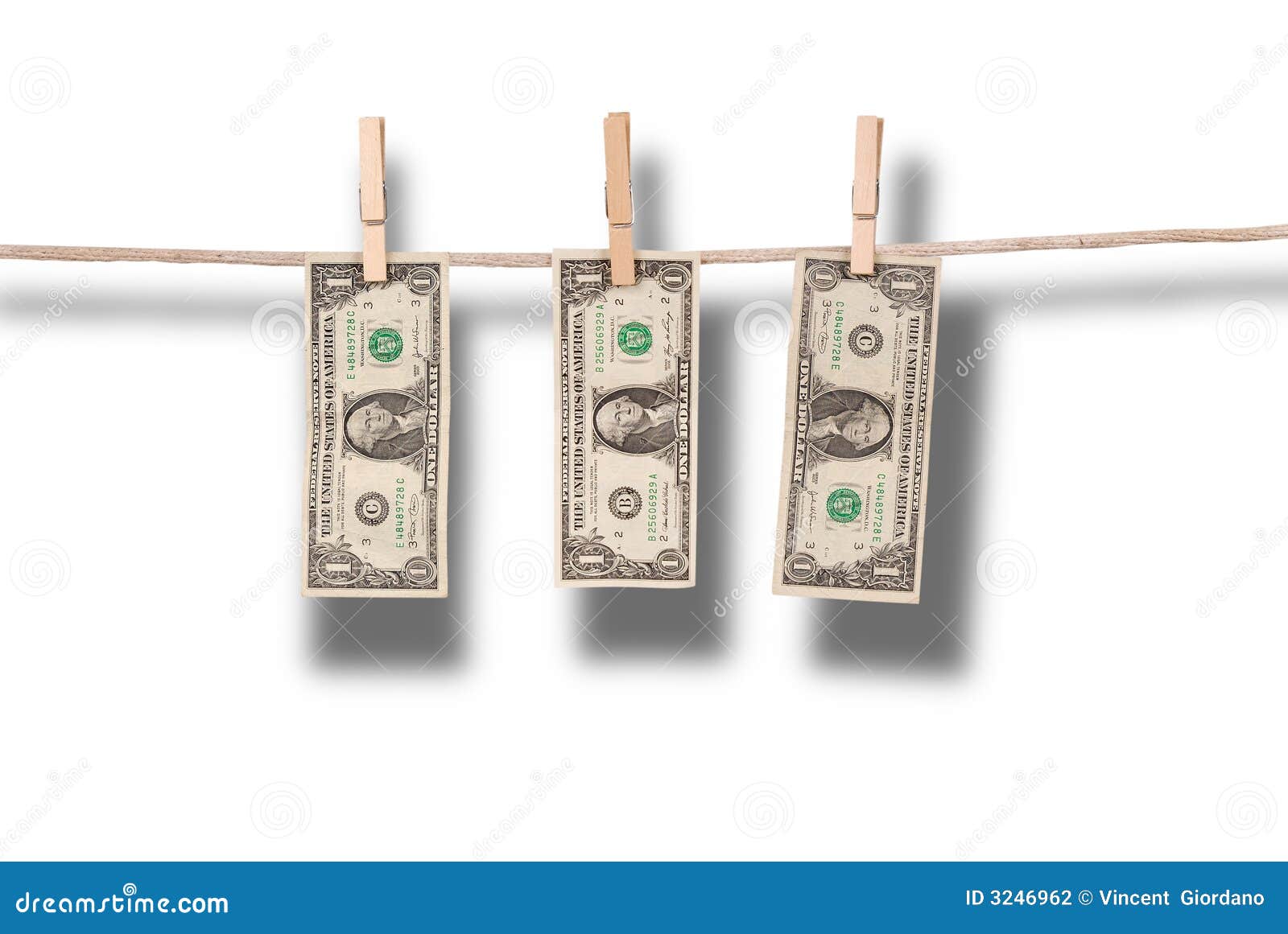 Money Hanging on a Clothes Lin Stock Photo - Image of investment, cnote ...
