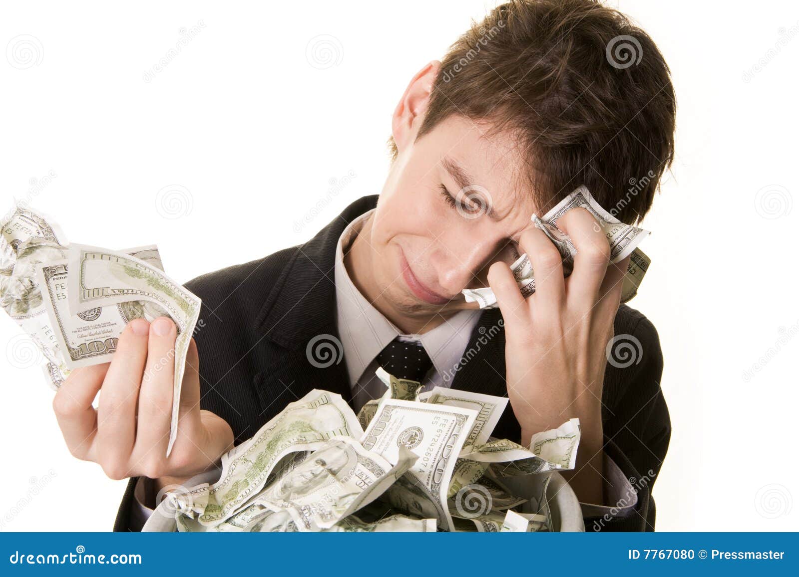 The Money Has Simply Vanished Stock Photo - Image of dollar, grieving ...