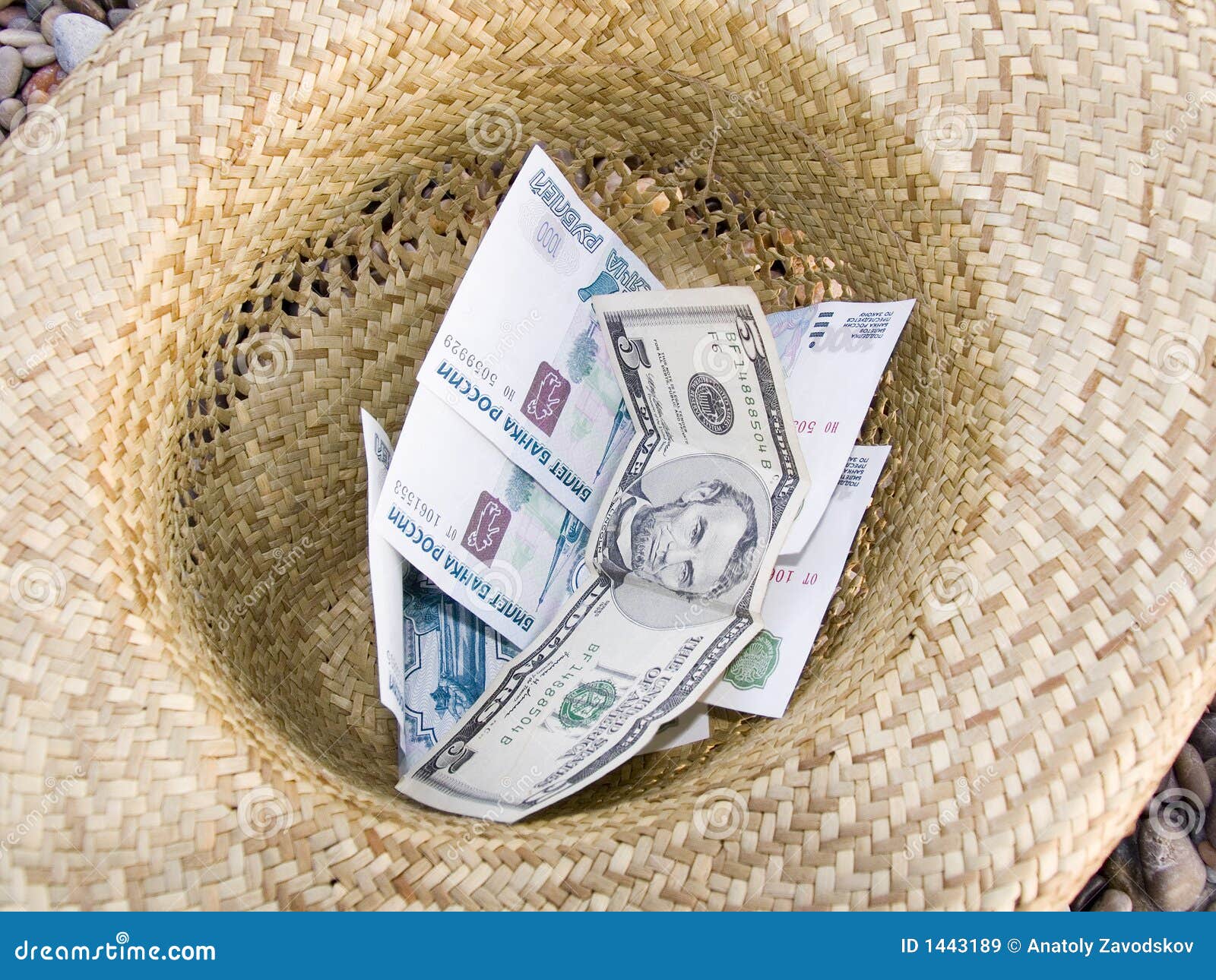 Money in hat stock image. Image of american, profit, payment - 1443189