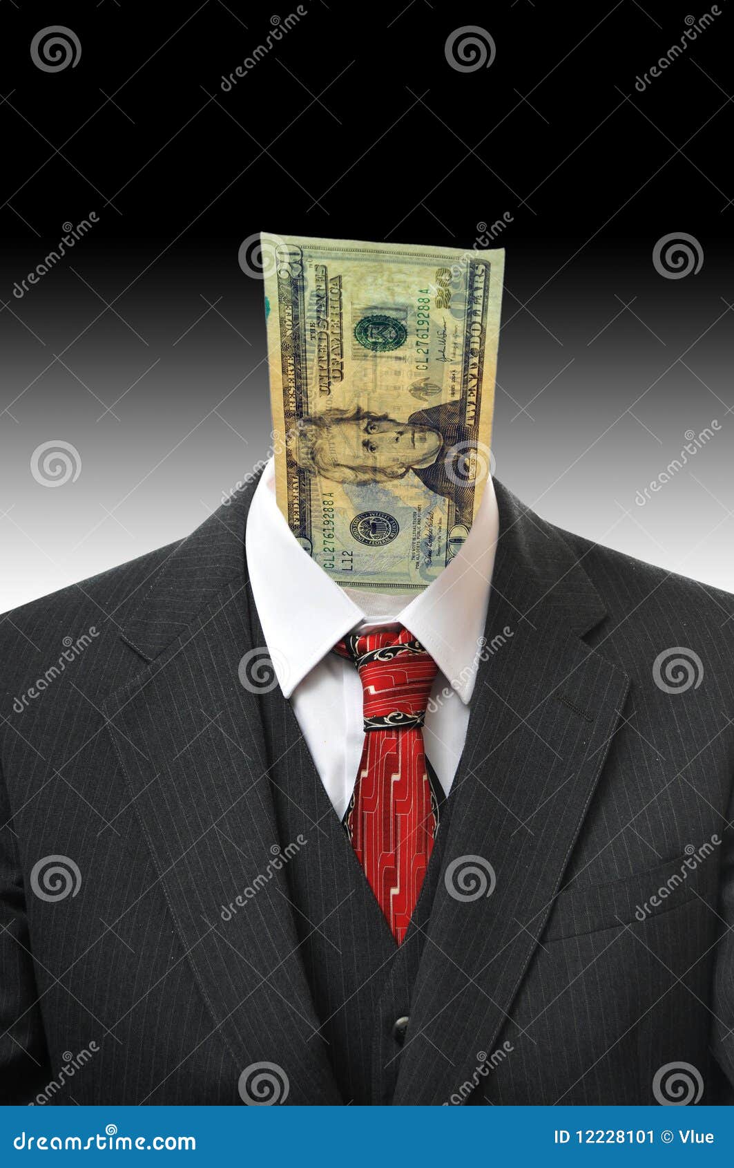 Money Head stock image. Image of capital, green, anonymous - 12228101
