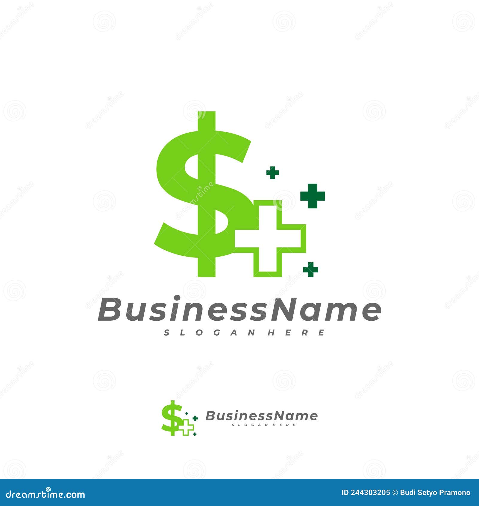 Money Health Logo Vector Template, Creative Money Logo Design Concepts ...