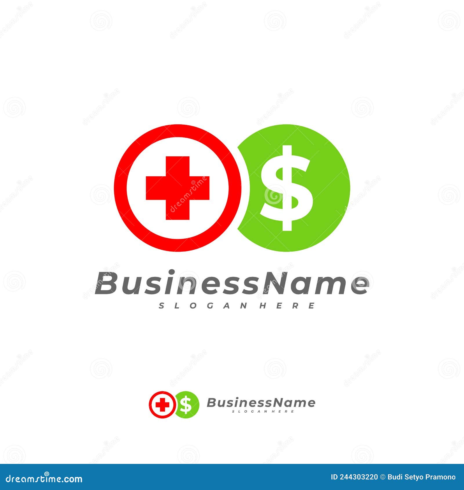 Money Health Logo Vector Template, Creative Money Logo Design Concepts ...