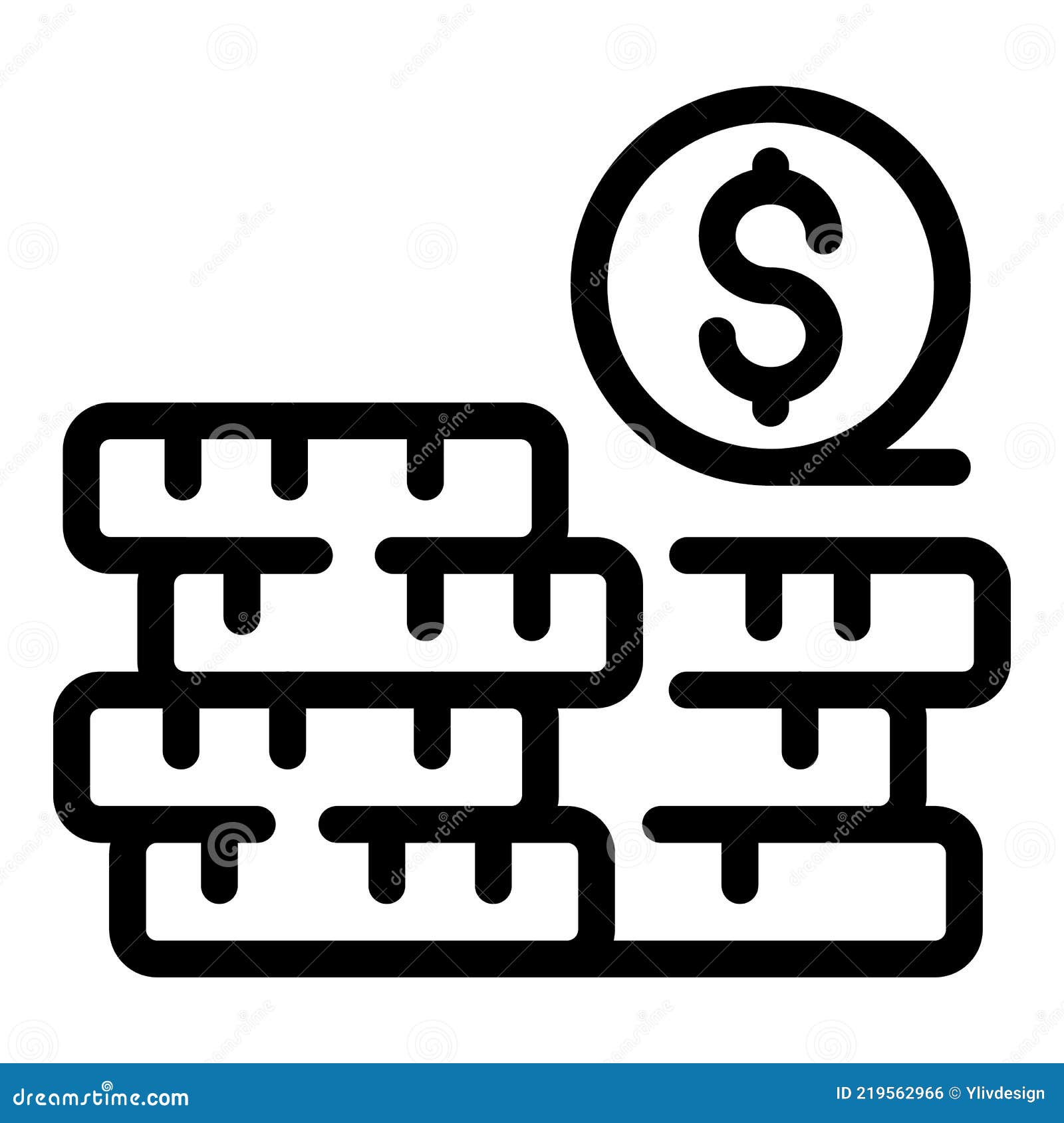 Money Help Icon, Outline Style Stock Vector - Illustration of holding ...