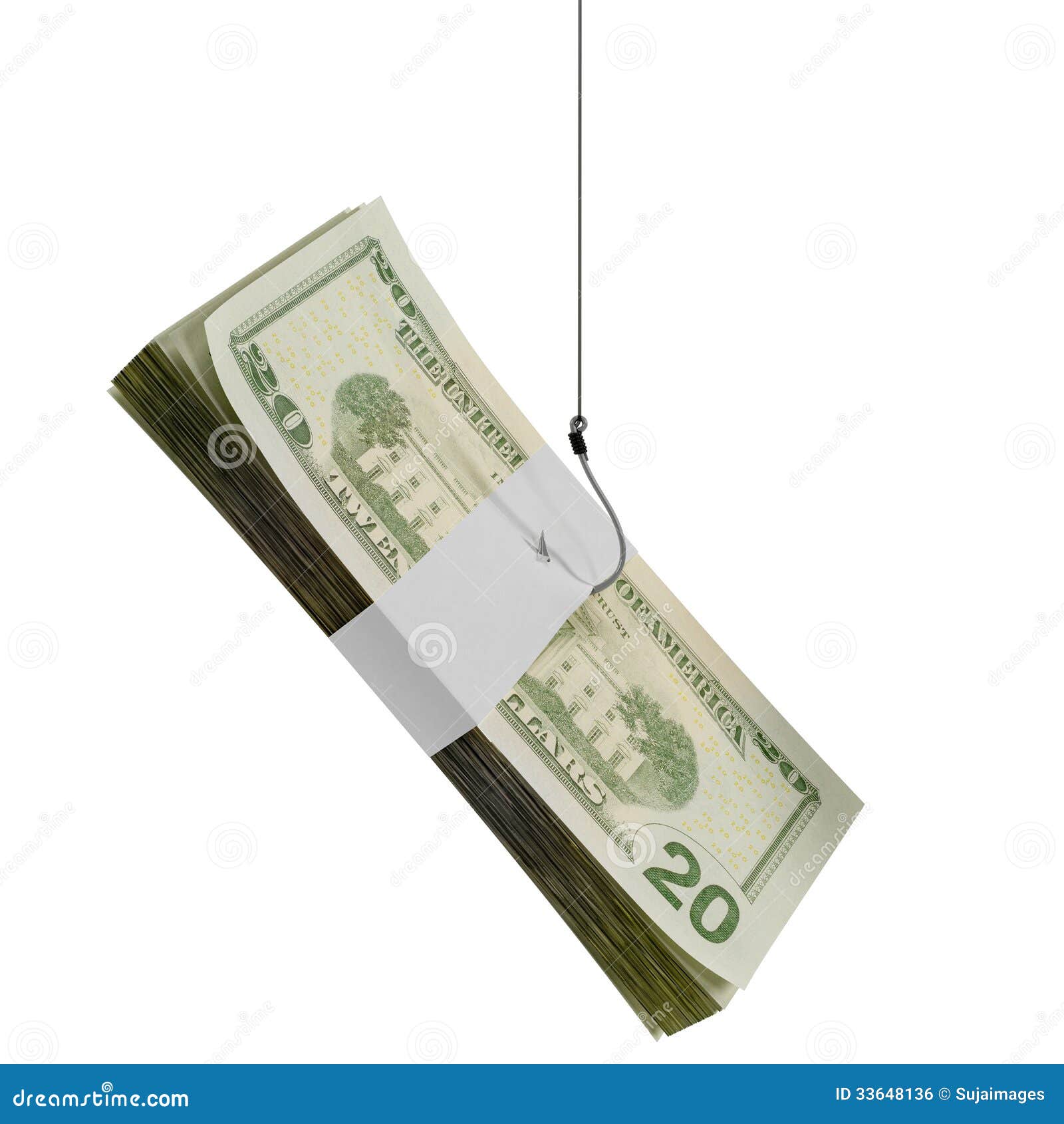 Money on hook stock photo. Image of group, isolated, investment - 33648136