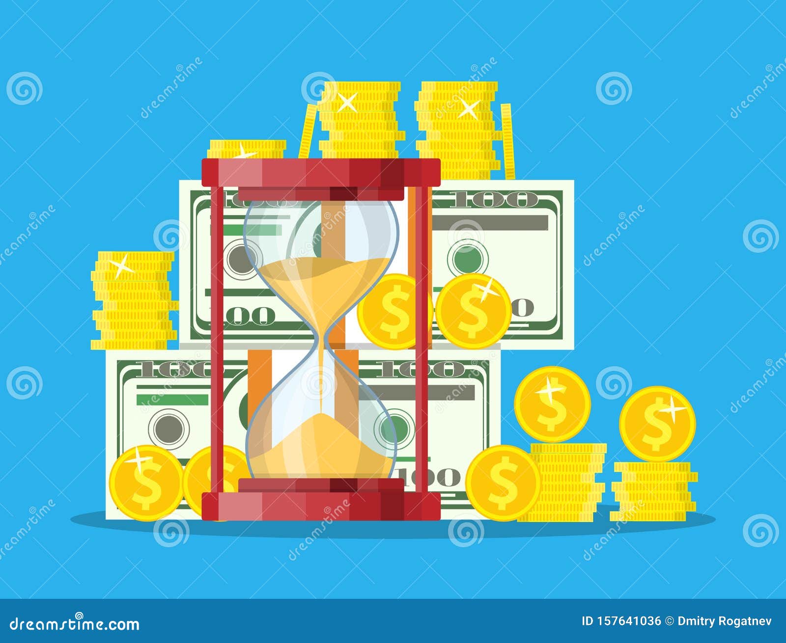 Clock And Increasing Chart. Workflow Productivity Increase, Work ... Clock And Increasing Chart. Workflow Productivity Increase, Work ...
