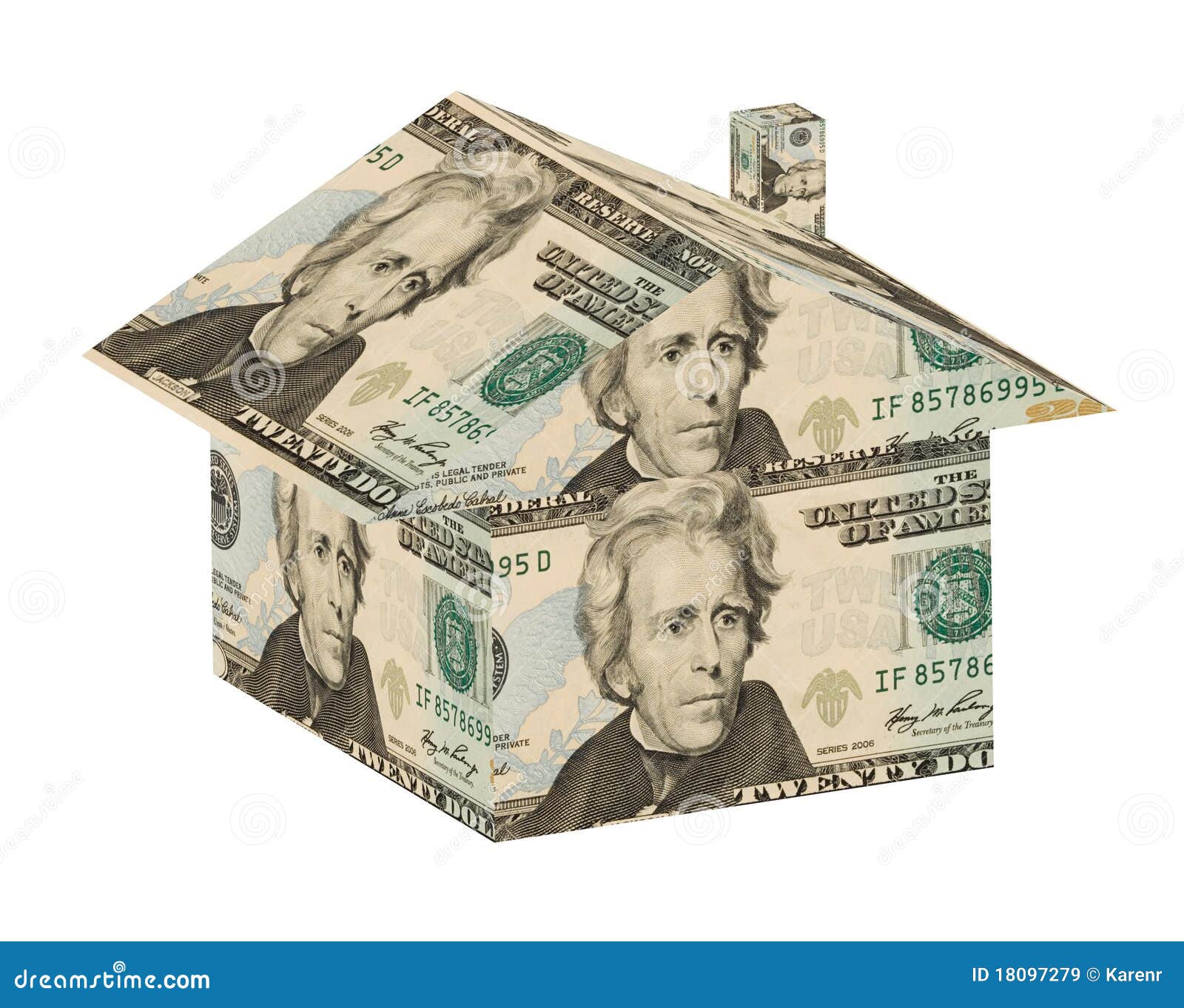 Money House stock image. Image of copy, money, isolated - 18097279