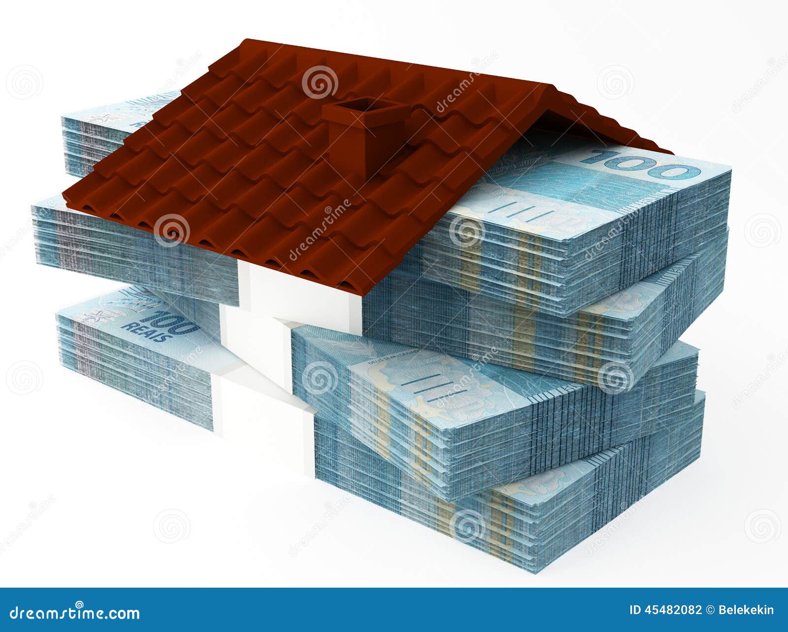 Money for house stock illustration. Illustration of isolated - 45482082